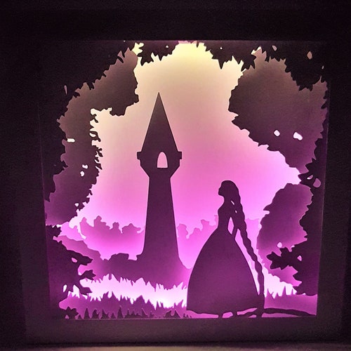 Rapunzel Fairy Tale Inspired Shadow Box SVG PDF PNG Paper - Etsy UK