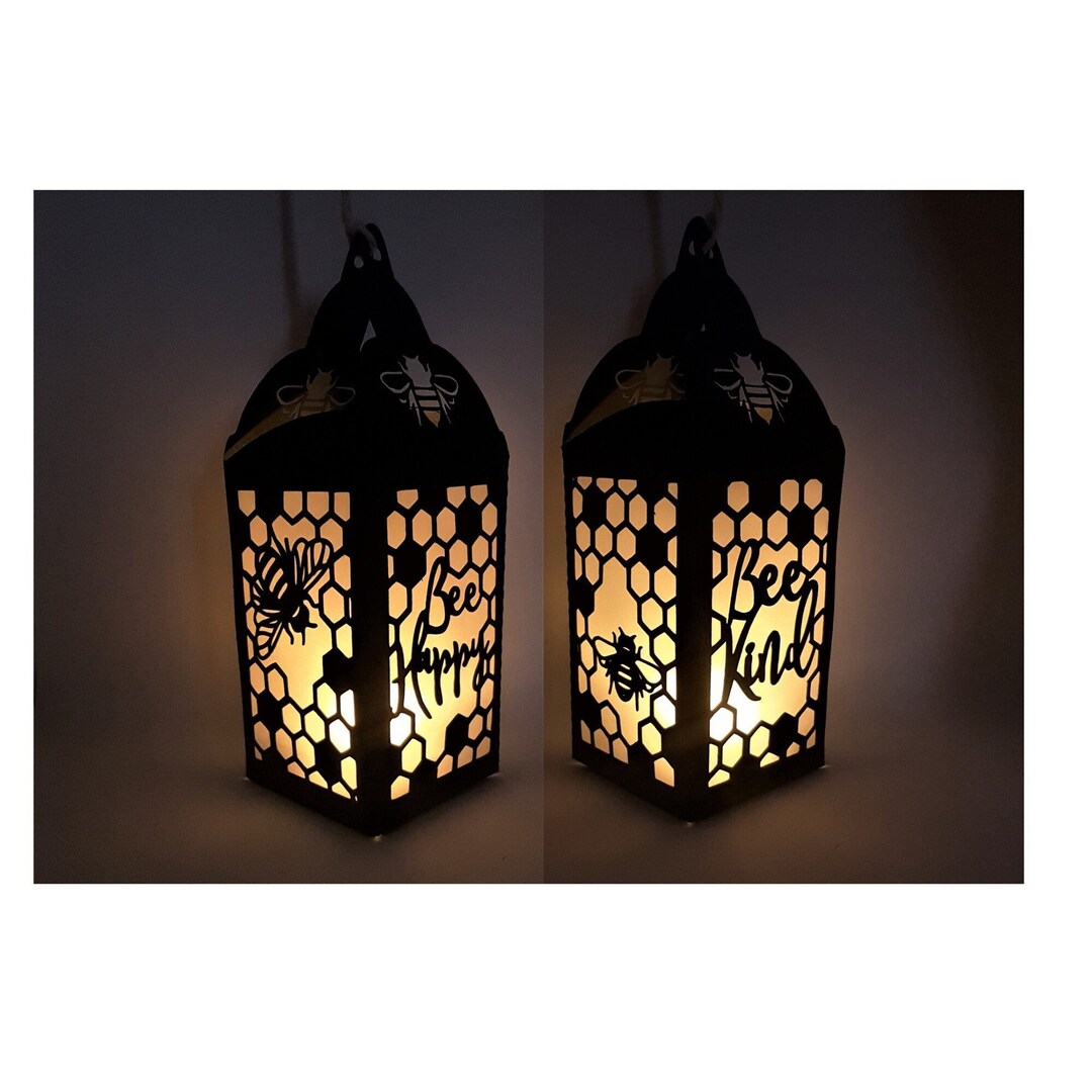 Bee Kind Bee Happy Paper Cutting Lantern Template SVG PNG PDF Instant ...