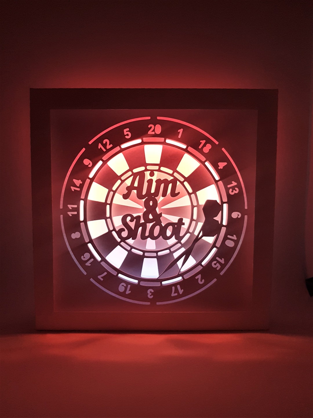 Darts Shadow Box SVG PDF PNG Paper Cutting Instant Download Template ...