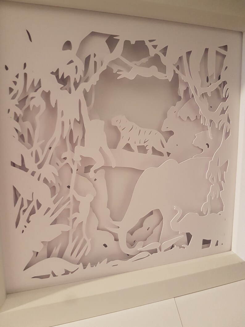 Animal Jungle Shadow Box SVG PDF PNG Paper Cutting Instant Download ...