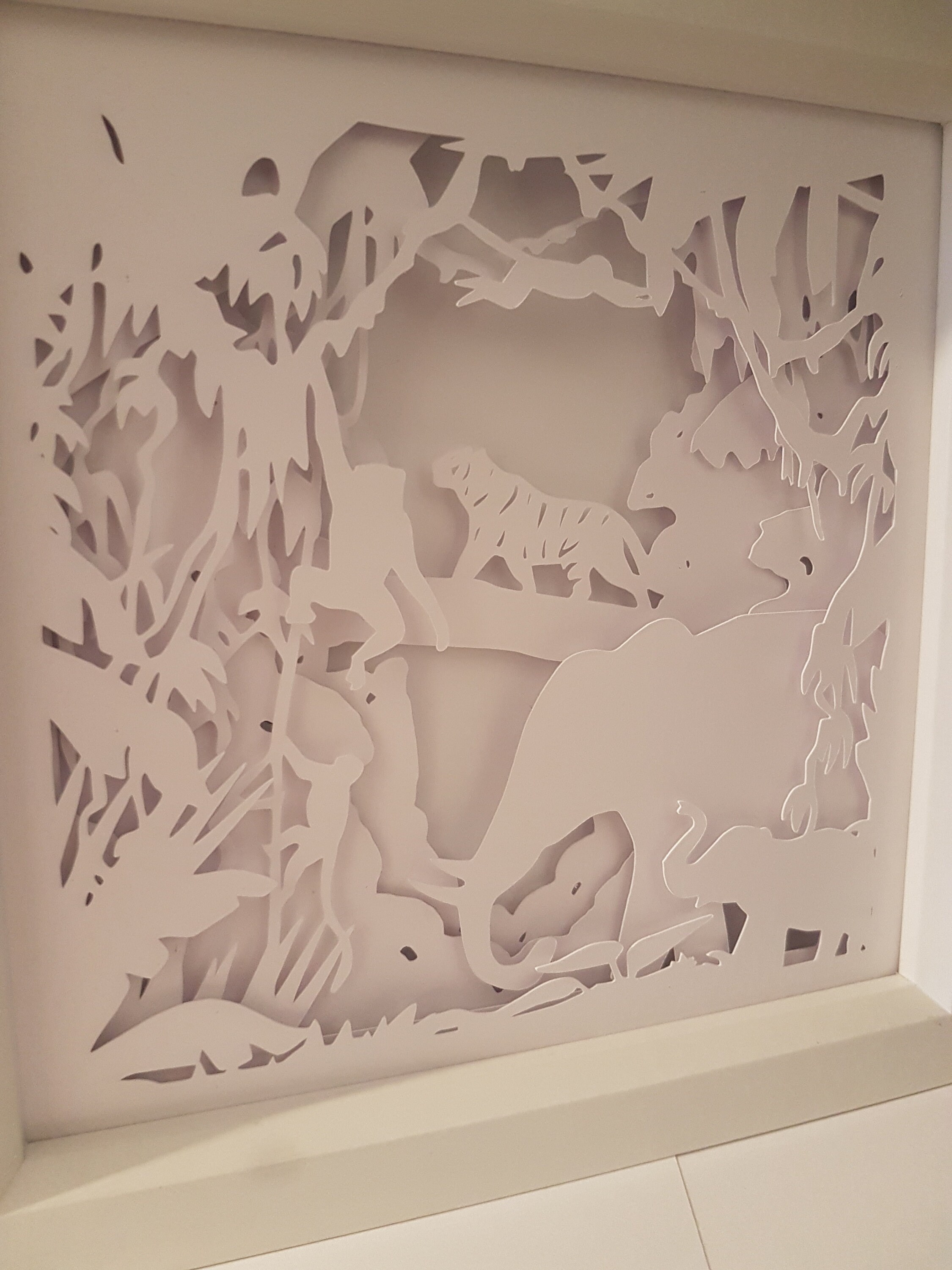 Animal Jungle shadow box SVG PDF PNG paper cutting instant | Etsy