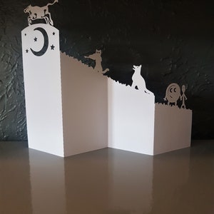 Nursey Rhyme Hey Diddle Fold Card Envelope SVG PDF PNG Paper Cutting ...