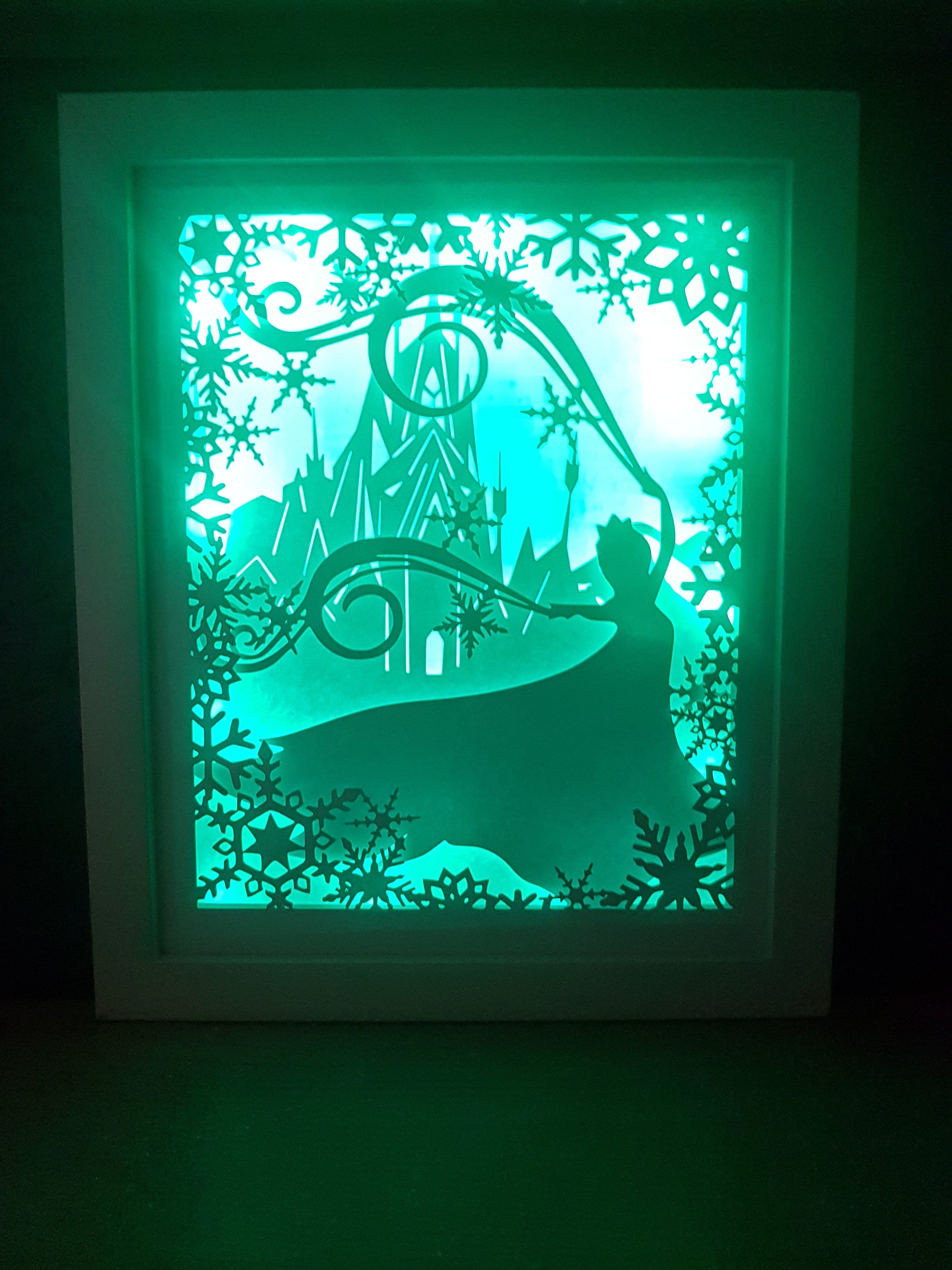 Snow Queen Ice Princess Inspired Shadow Box SVG PDF PNG Paper | Etsy