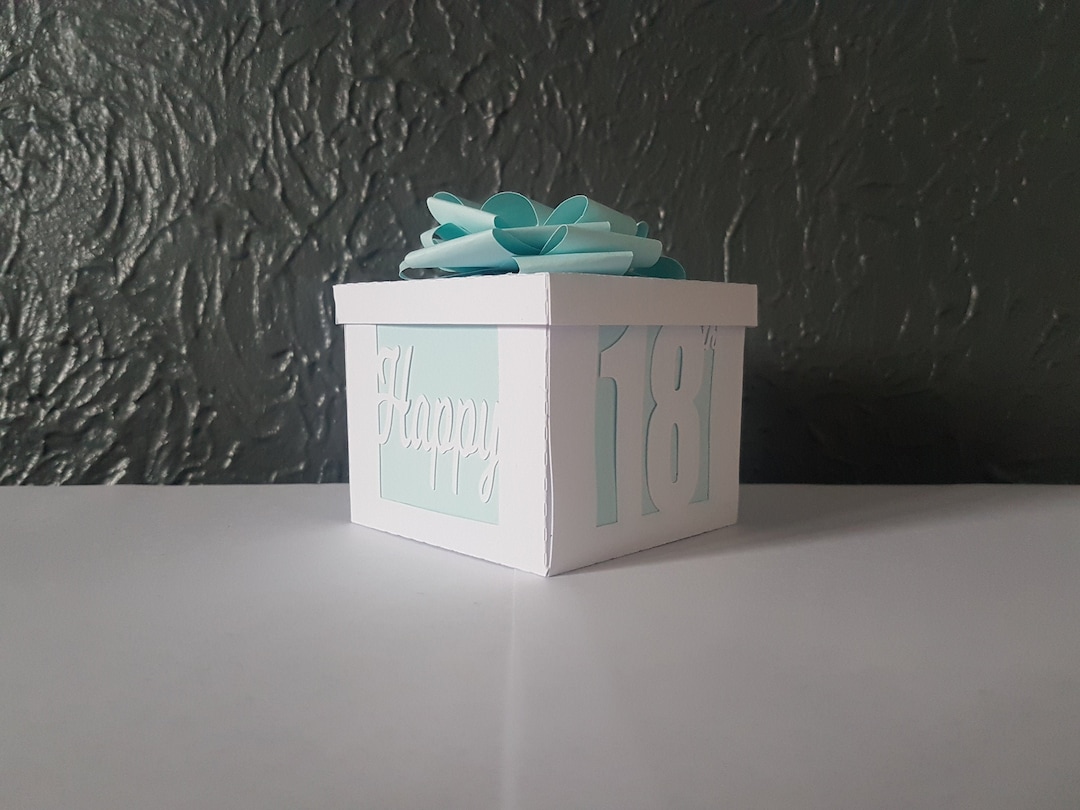 18th Birthday Gift Box Template, Paper Cutting SVG PNG PDF (digital ...