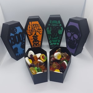 Halloween Treat Boxes 1 Coffin Paper Cutting Template SVG PNG PDF ...