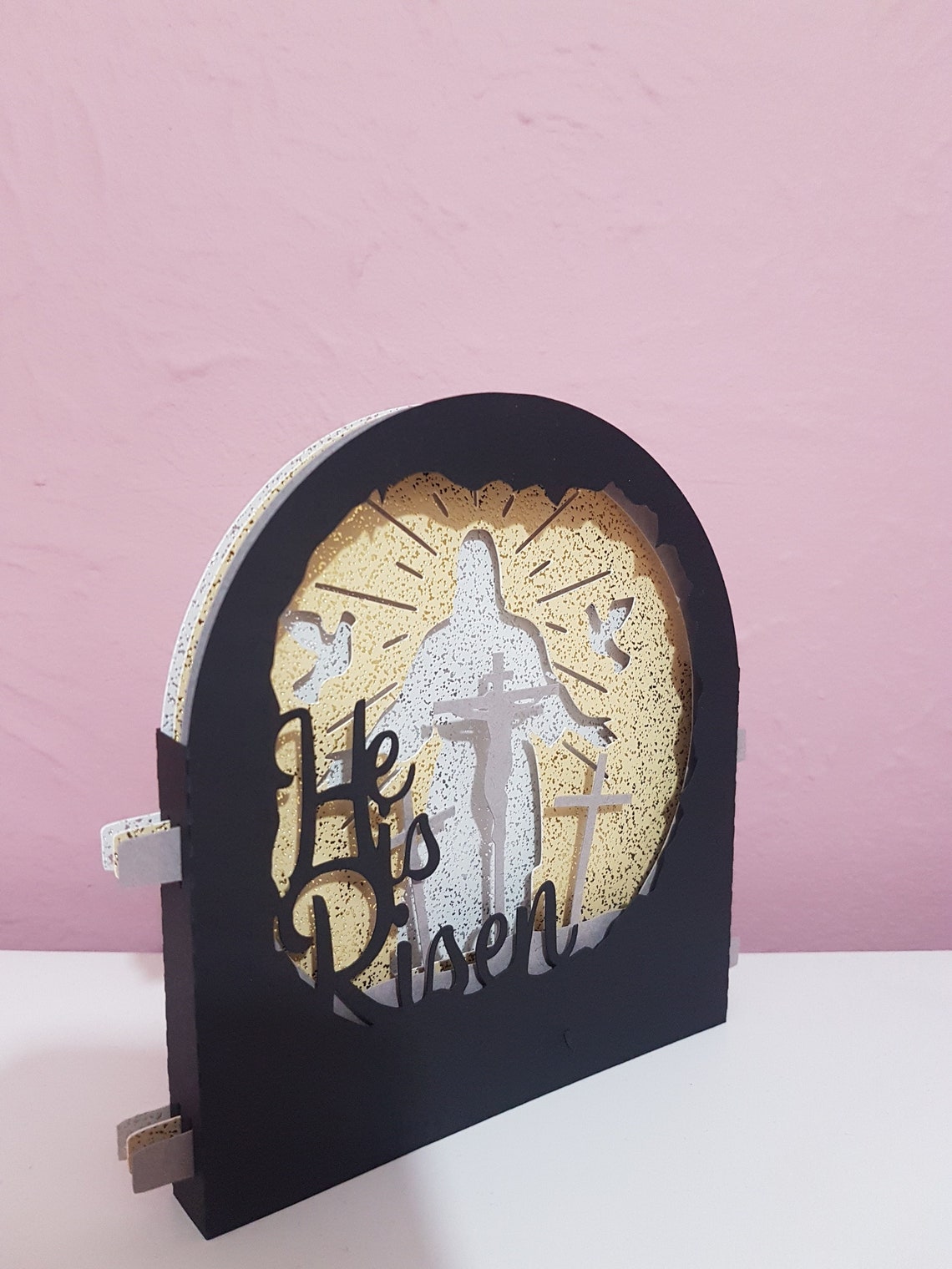 He is Risen Pop-up Card Tunnel Card Easter Lent SVG PDF Png Paper ...