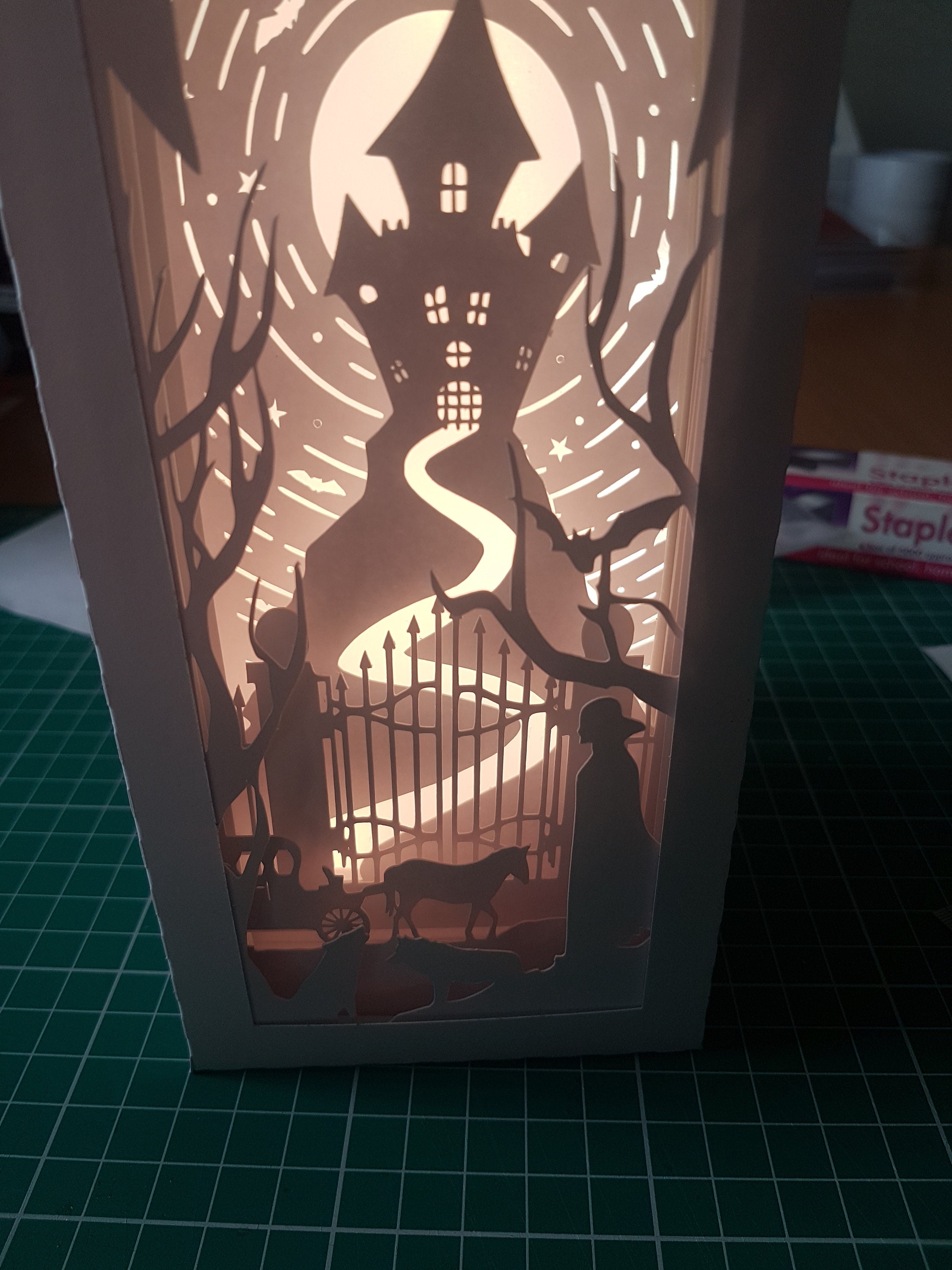 Dracula Frame and Layer Book Nook Shadow Light Box Paper | Etsy