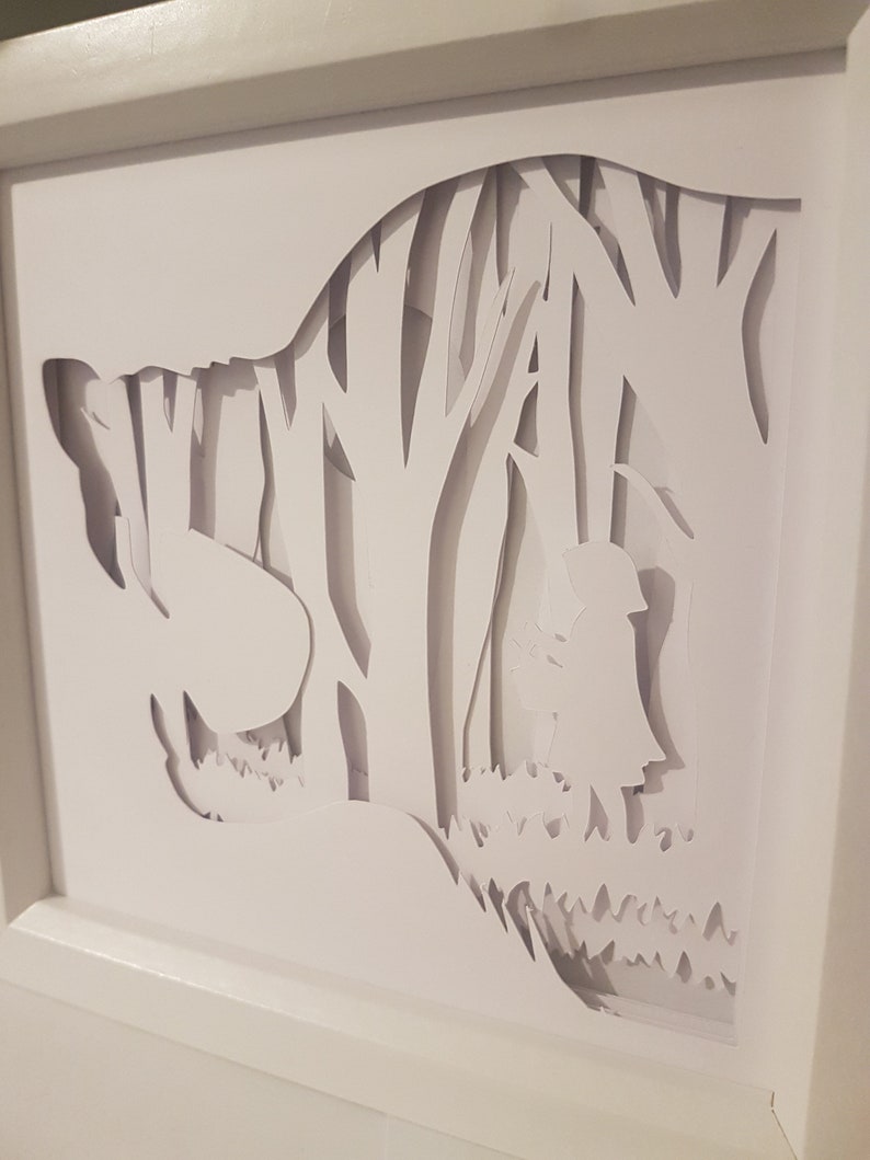 Red Riding Hood Fairy Tale Shadow Box SVG PDF PNG Paper | Etsy