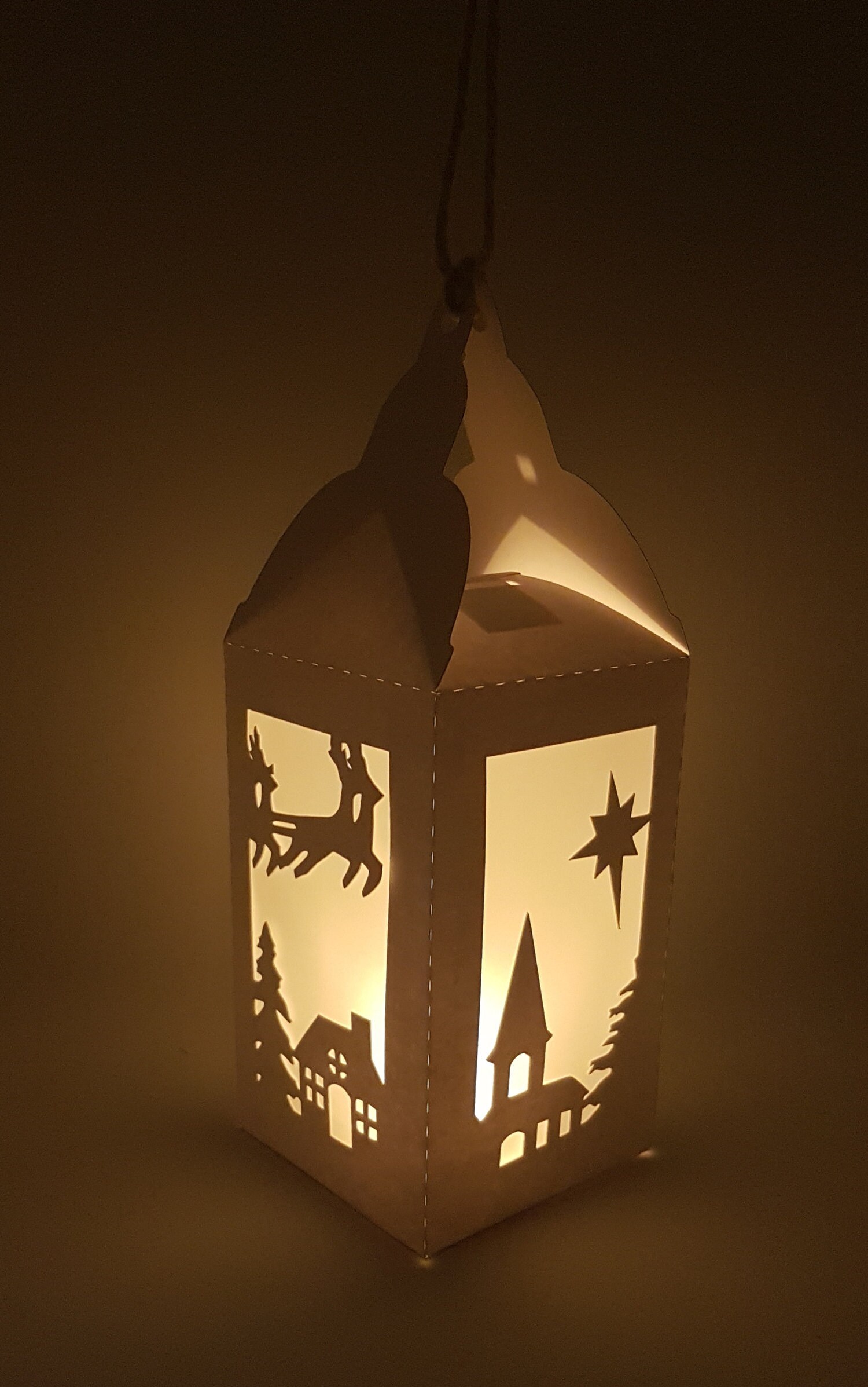 Christmas Lantern Paper Cutting Template SVG PNG PDF Instant - Etsy