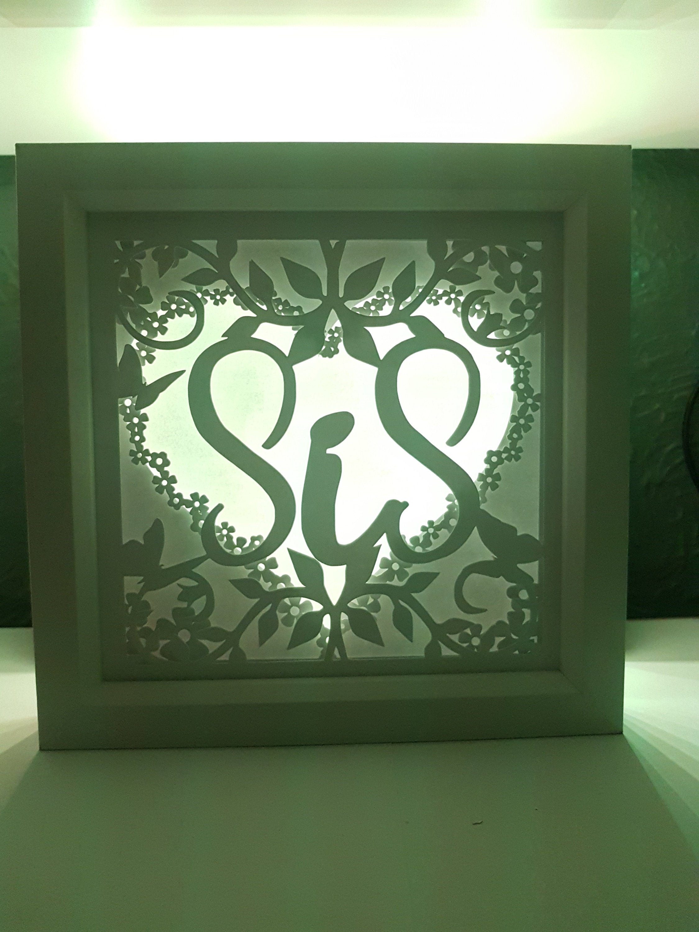 Sister Love Shadow Box SVG PDF PNG Paper Cutting Instant Download ...