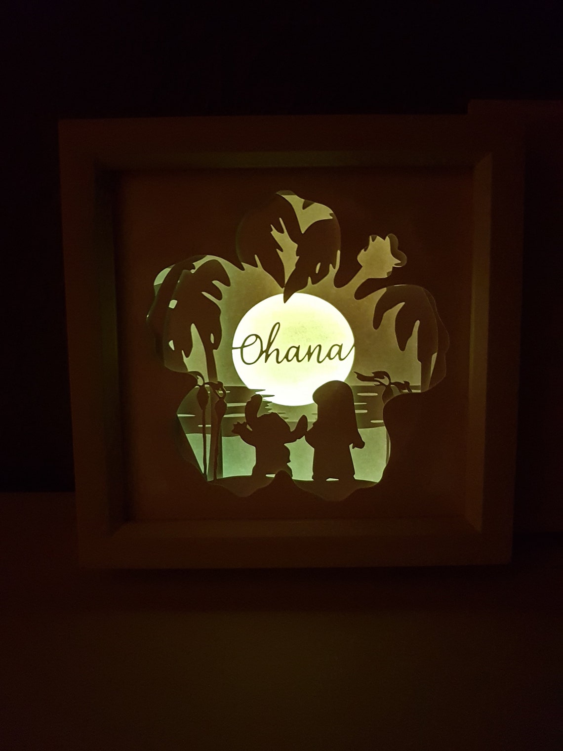 Lilo and Stitch inspired shadow box SVG PDF PNG paper cutting | Etsy