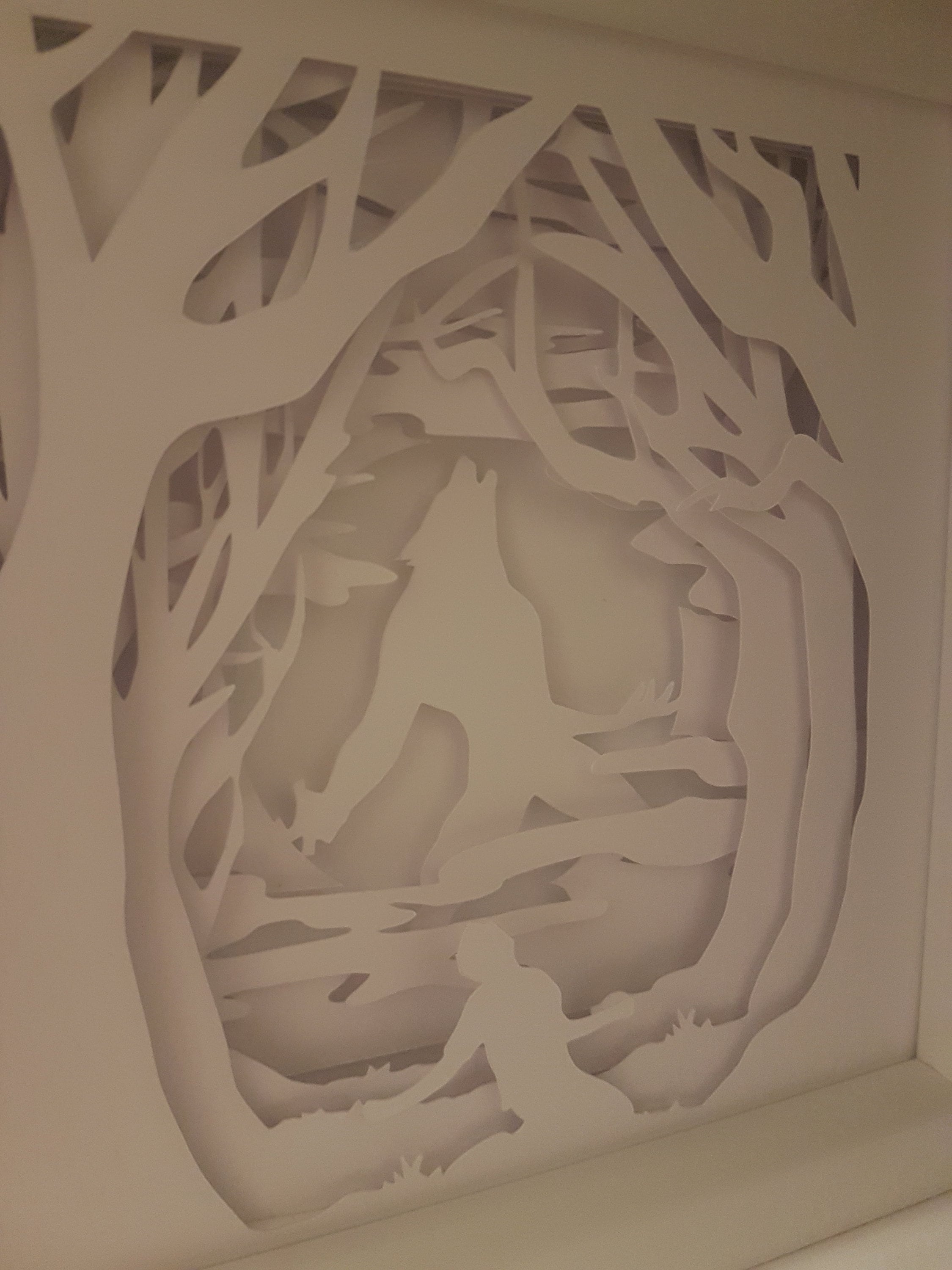 Wolfman Werewolf Halloween shadow box SVG PDF PNG paper | Etsy