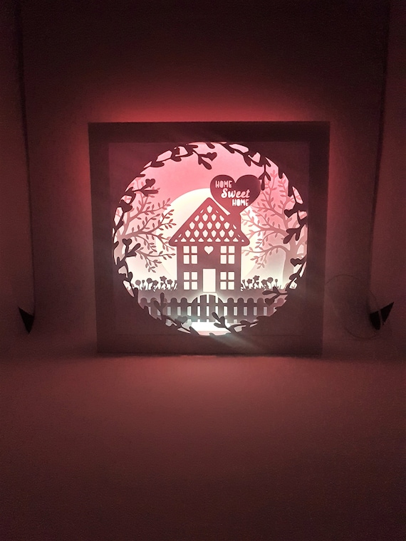 Home Sweet Home Shadow Box SVG PDF PNG Paper Cutting Instant - Etsy ...