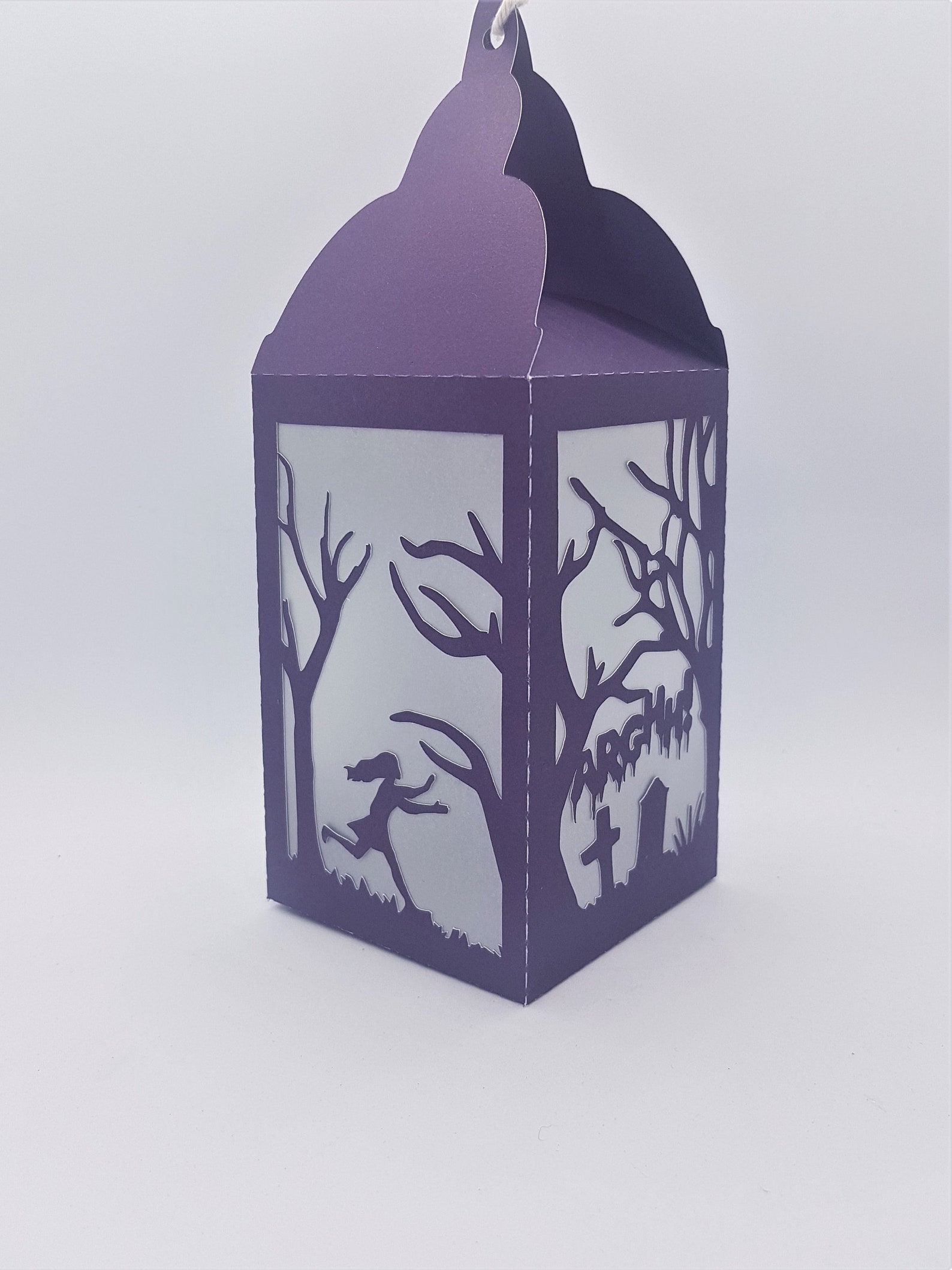 Zombie Brains Comic Style Paper Cutting Lantern Template SVG PNG PDF ...
