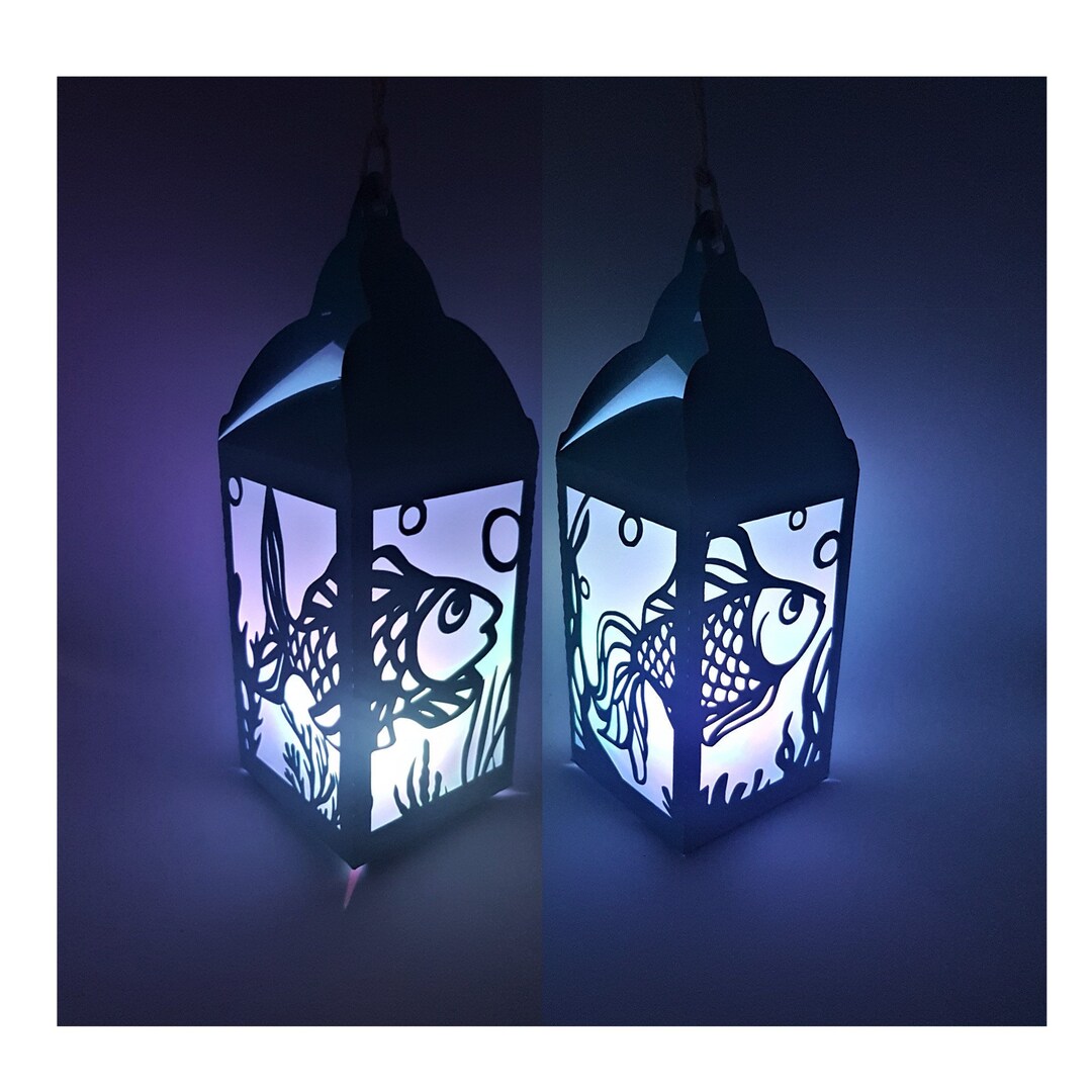 Fish Lantern Paper Cutting Template SVG PNG PDF Instant Download Cut ...