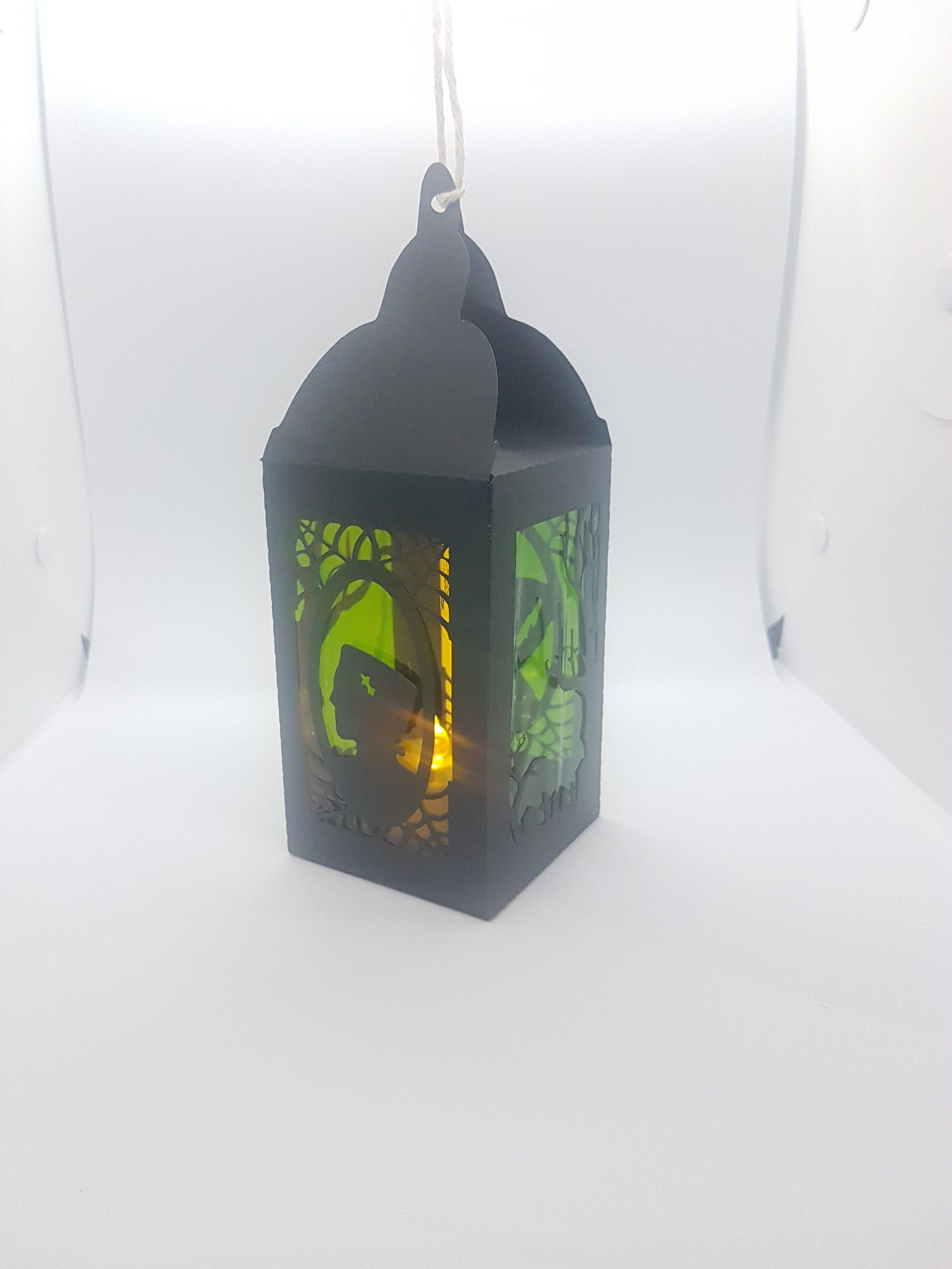 Frankenstein Lantern Halloween Haunted Forest Paper Cutting Template ...