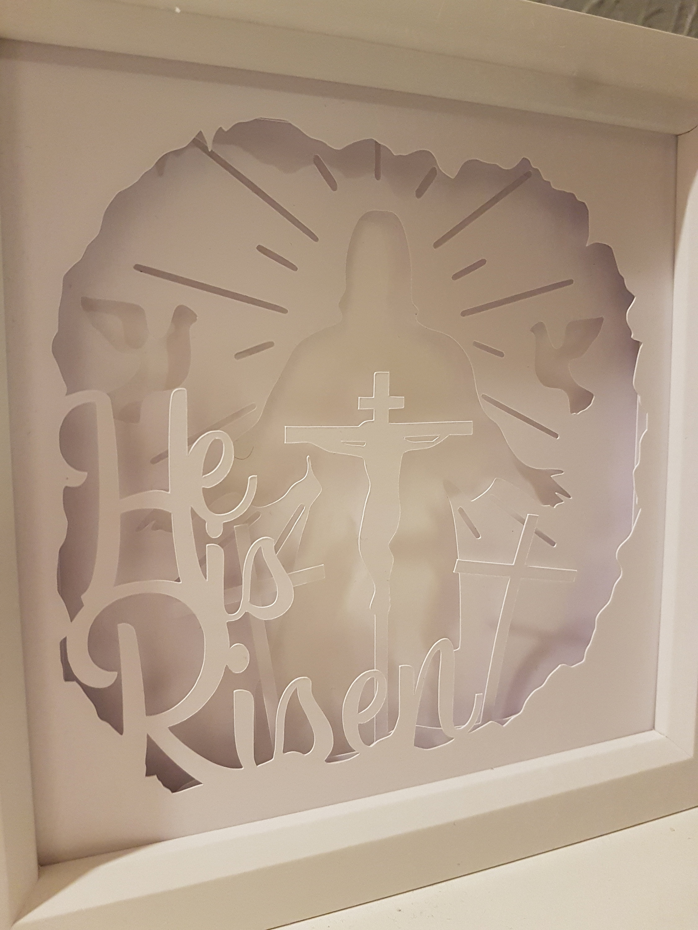 Easter He is Risen shadow box SVG PDF PNG paper cutting | Etsy