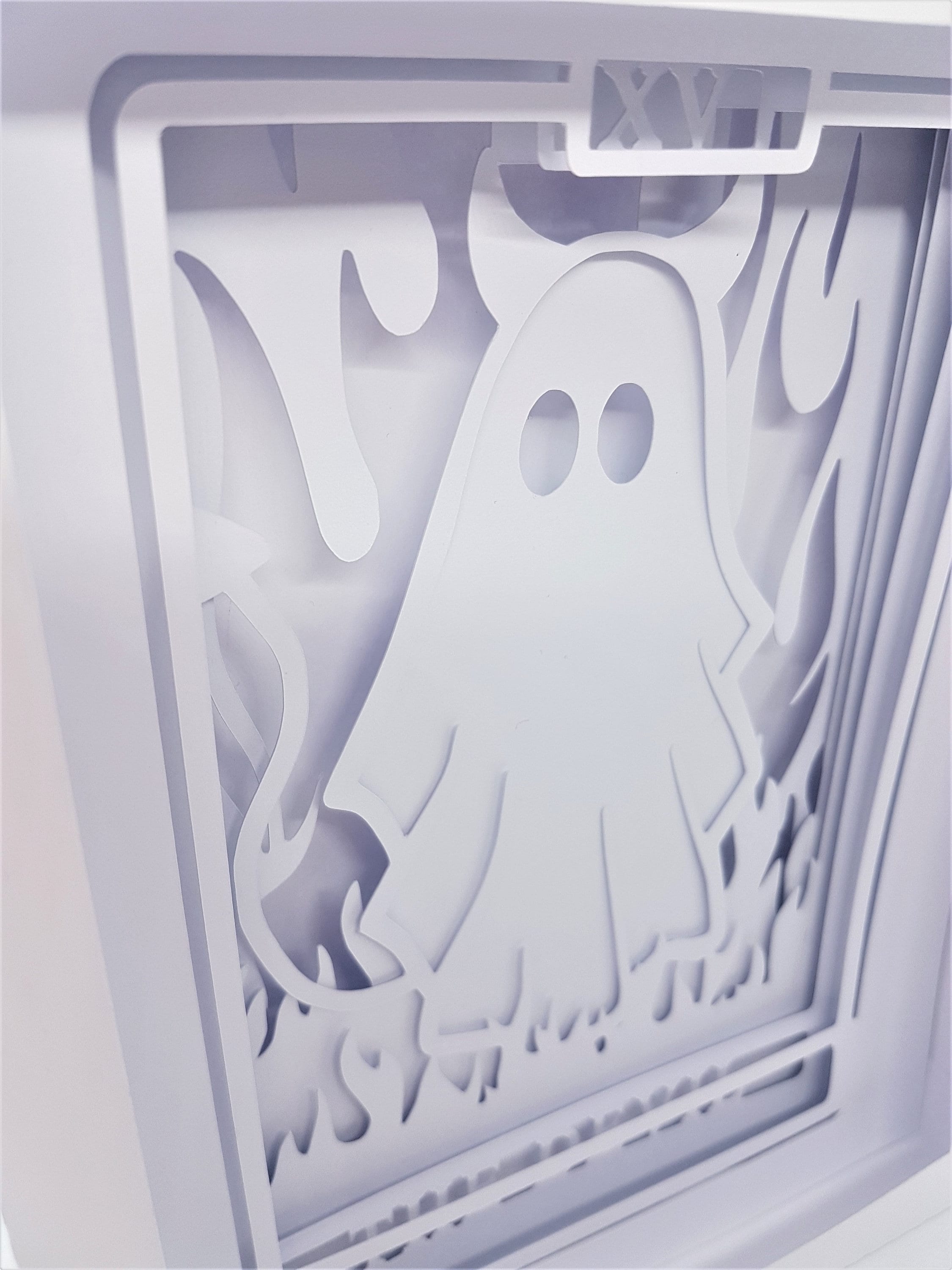 Ghost Tarot Card the Devil A4 and 8X10 Halloween Shadow Box SVG PDF PNG ...
