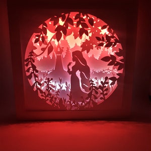 Rapunzel 1 Fairy Tale Inspired Shadow Box SVG PDF PNG Paper Cutting ...