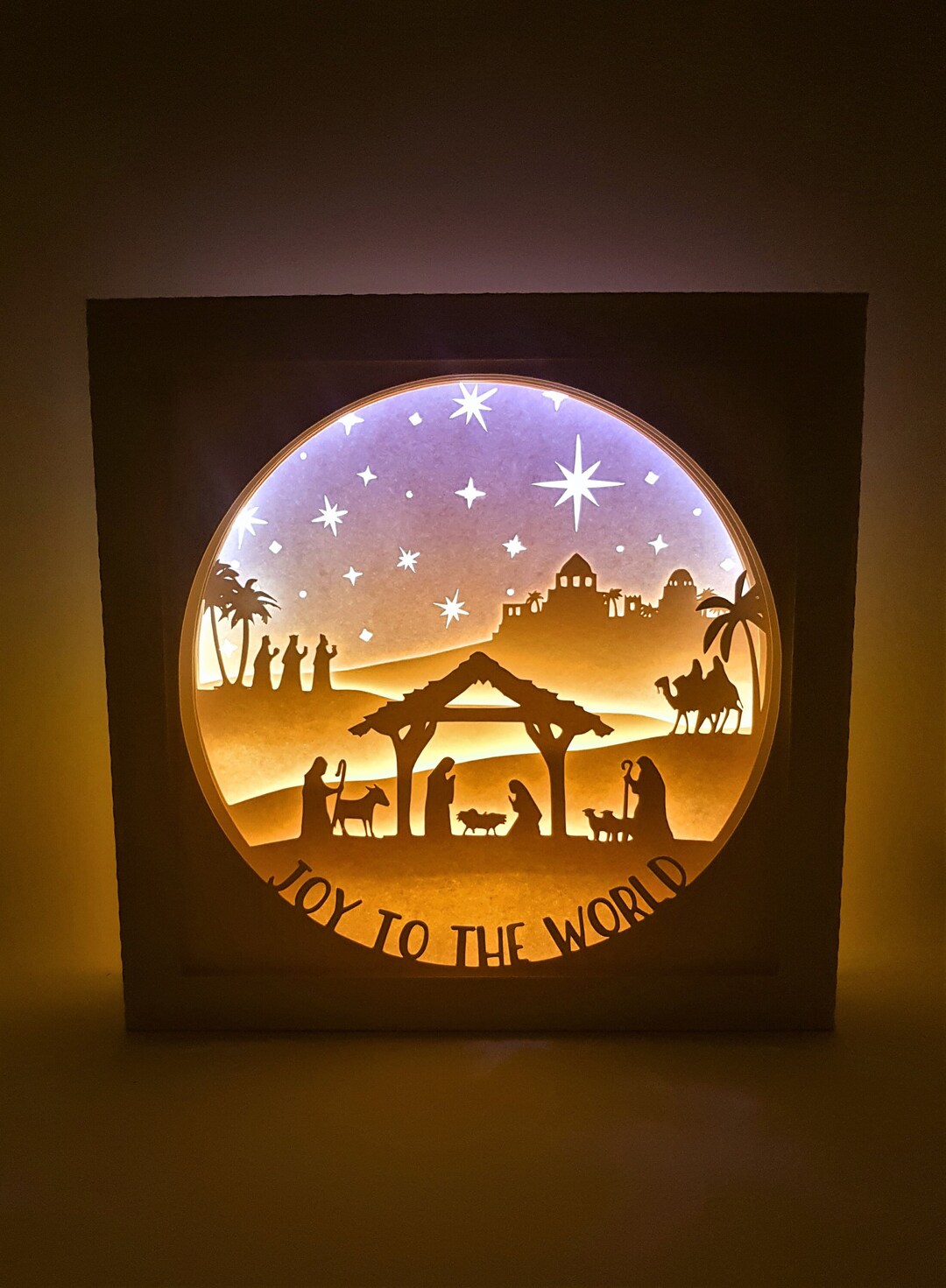 Christmas Nativity #2 Joy to the World, Jesus, God, Shadow Box, SVG PDF ...