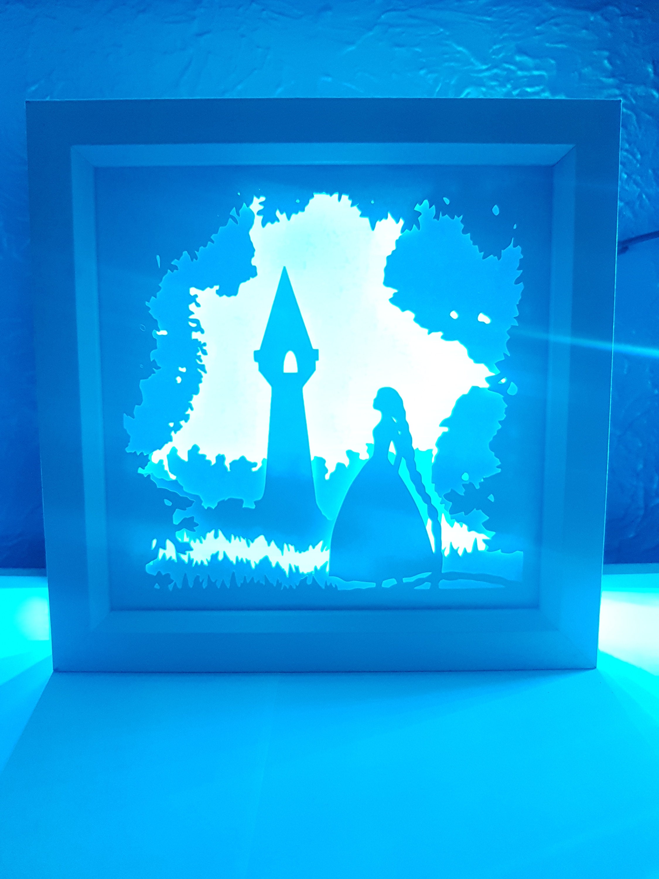 Rapunzel Fairy Tale inspired shadow box SVG PDF PNG paper | Etsy