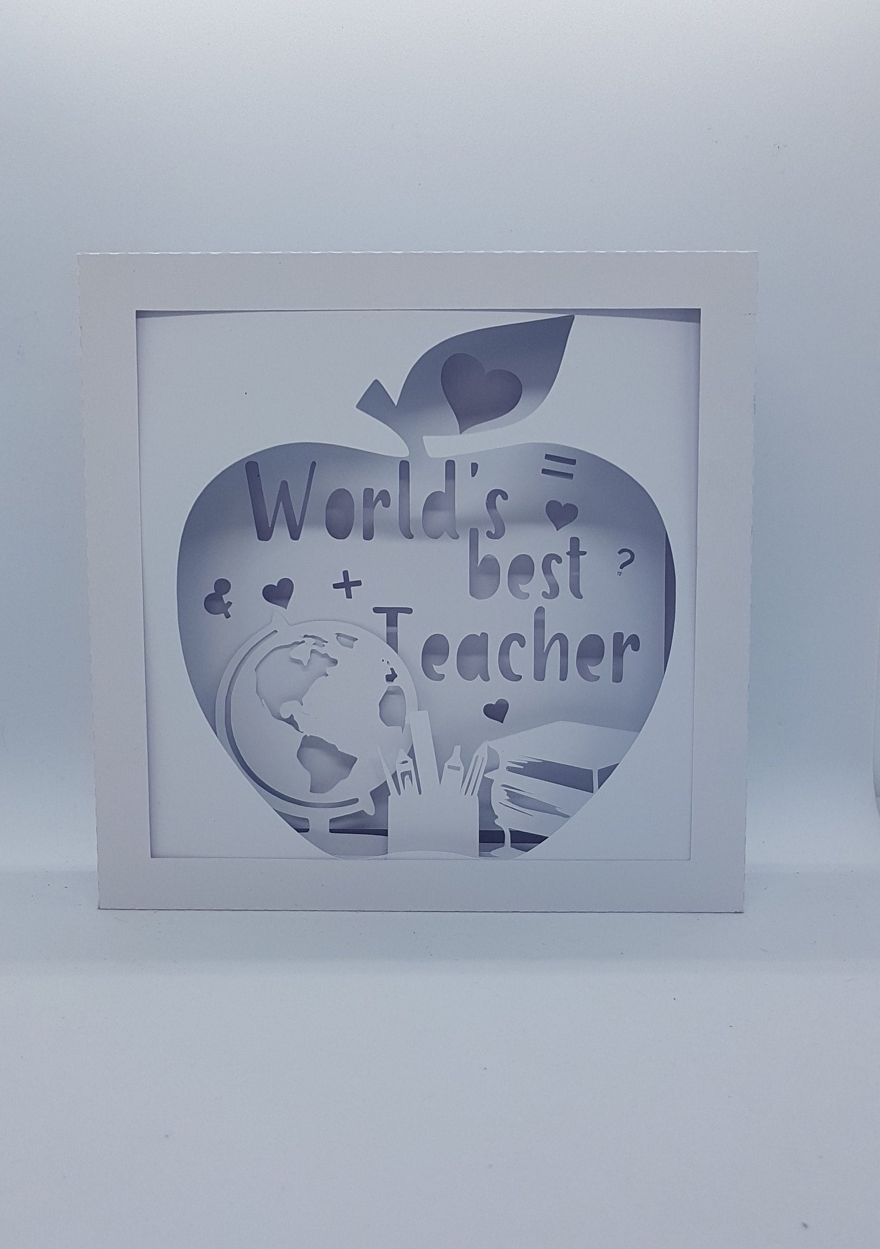 Teacher Appreciation Shadow Box Template, Apple Design (digital ...