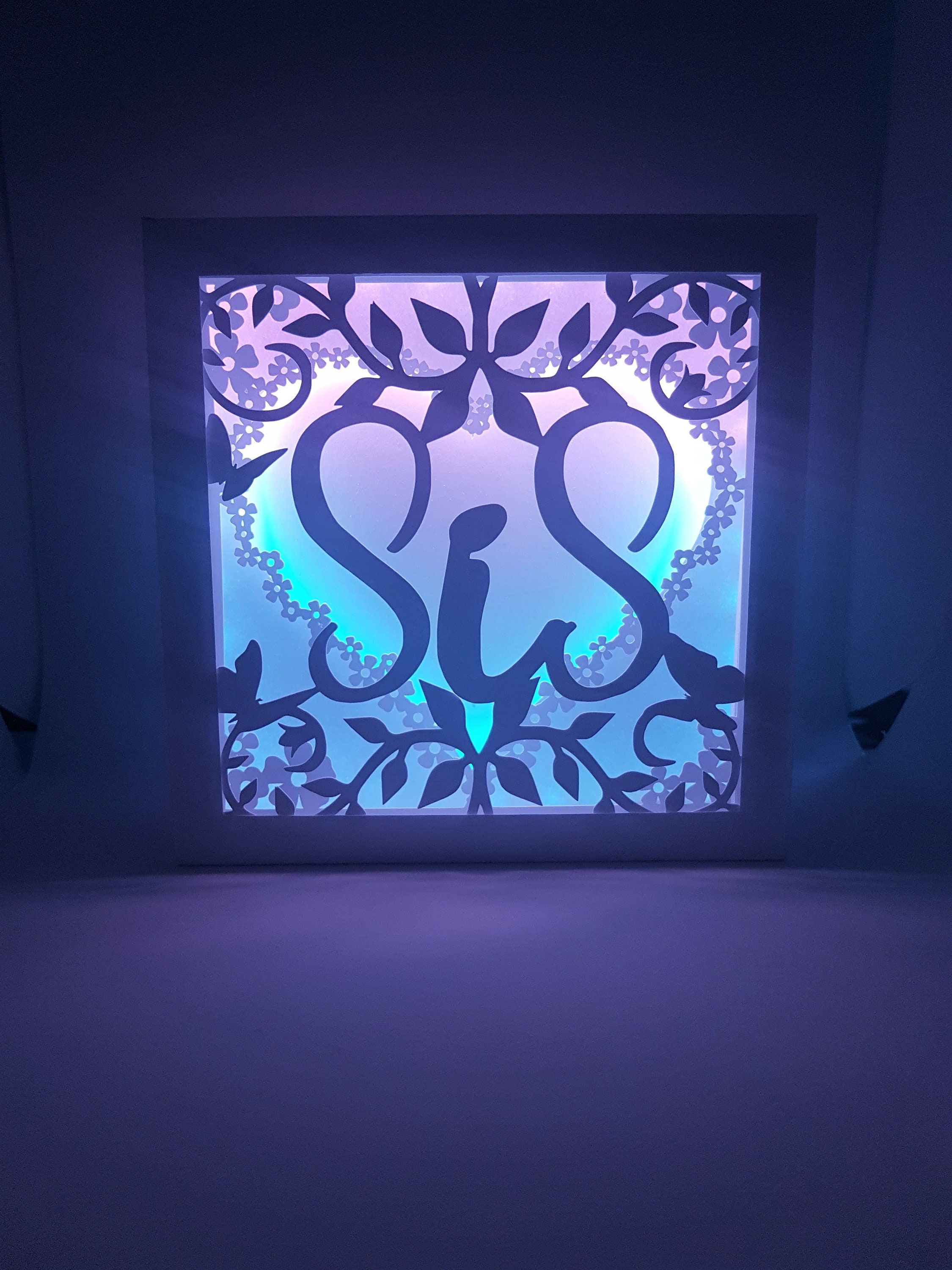 Sister Love Shadow Box SVG PDF PNG Paper Cutting Instant - Etsy