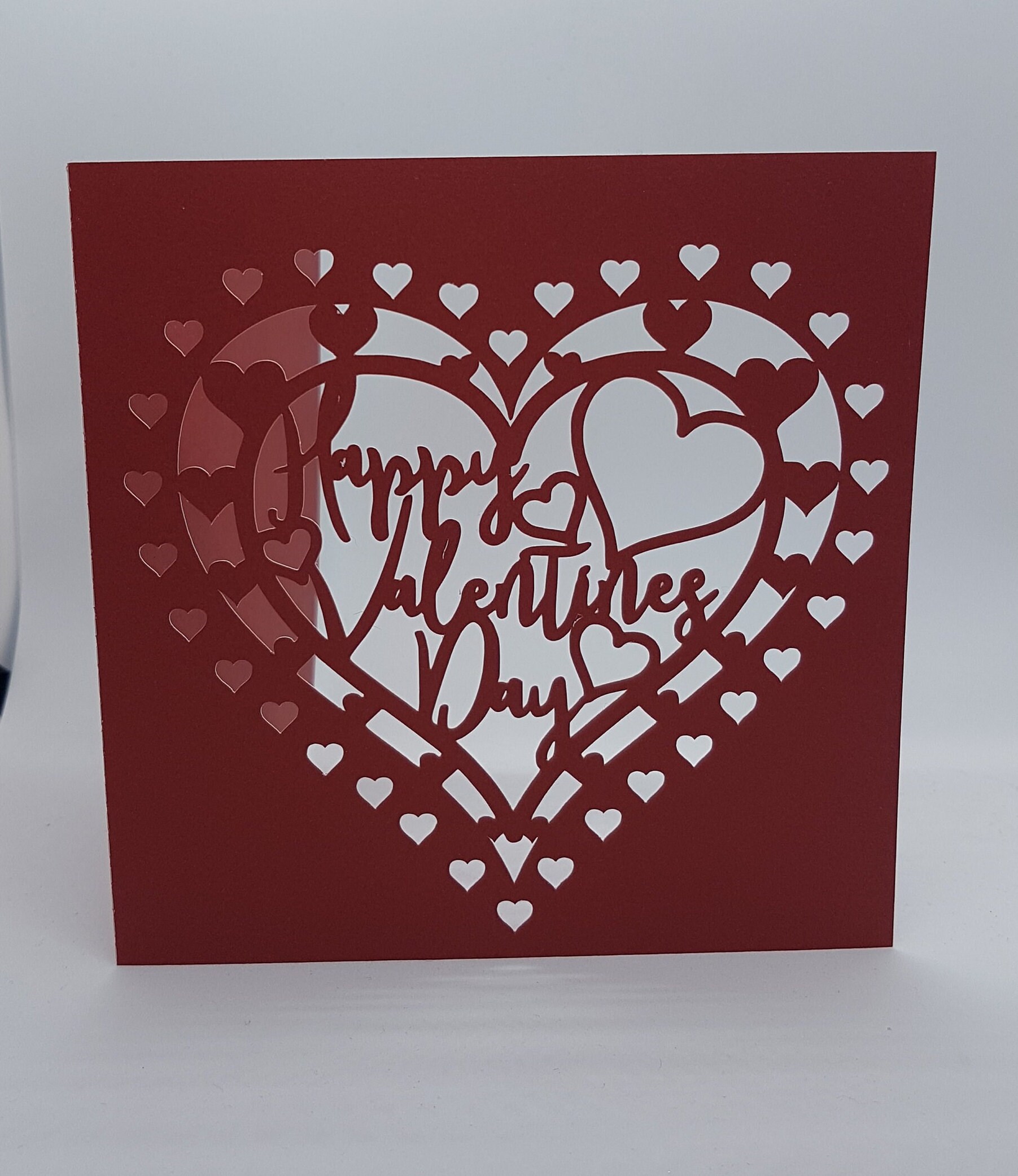 Valentines Day Cut Out Card SVG PDF PNG Paper Cutting Instant Download ...