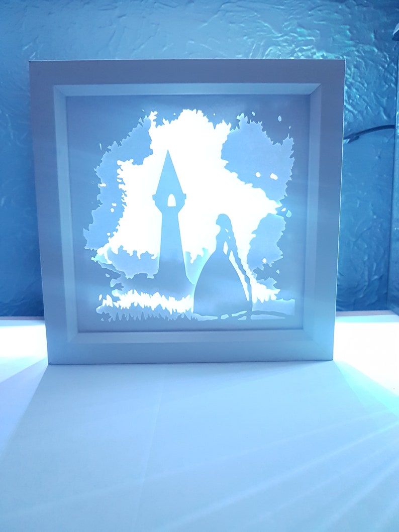 Rapunzel Fairy Tale inspired shadow box SVG PDF PNG paper | Etsy