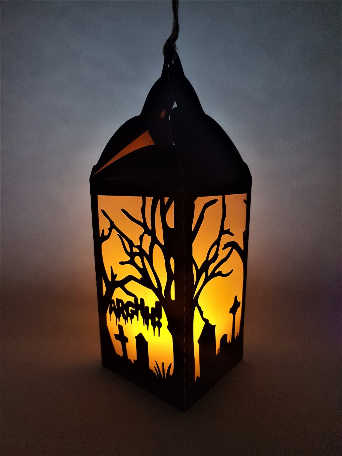 Zombie Brains Comic Style Paper Cutting Lantern Template SVG PNG PDF ...