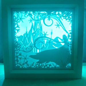 Snow Queen Ice Princess Inspired Christmas Shadow Box Svg PDF PNG Paper ...