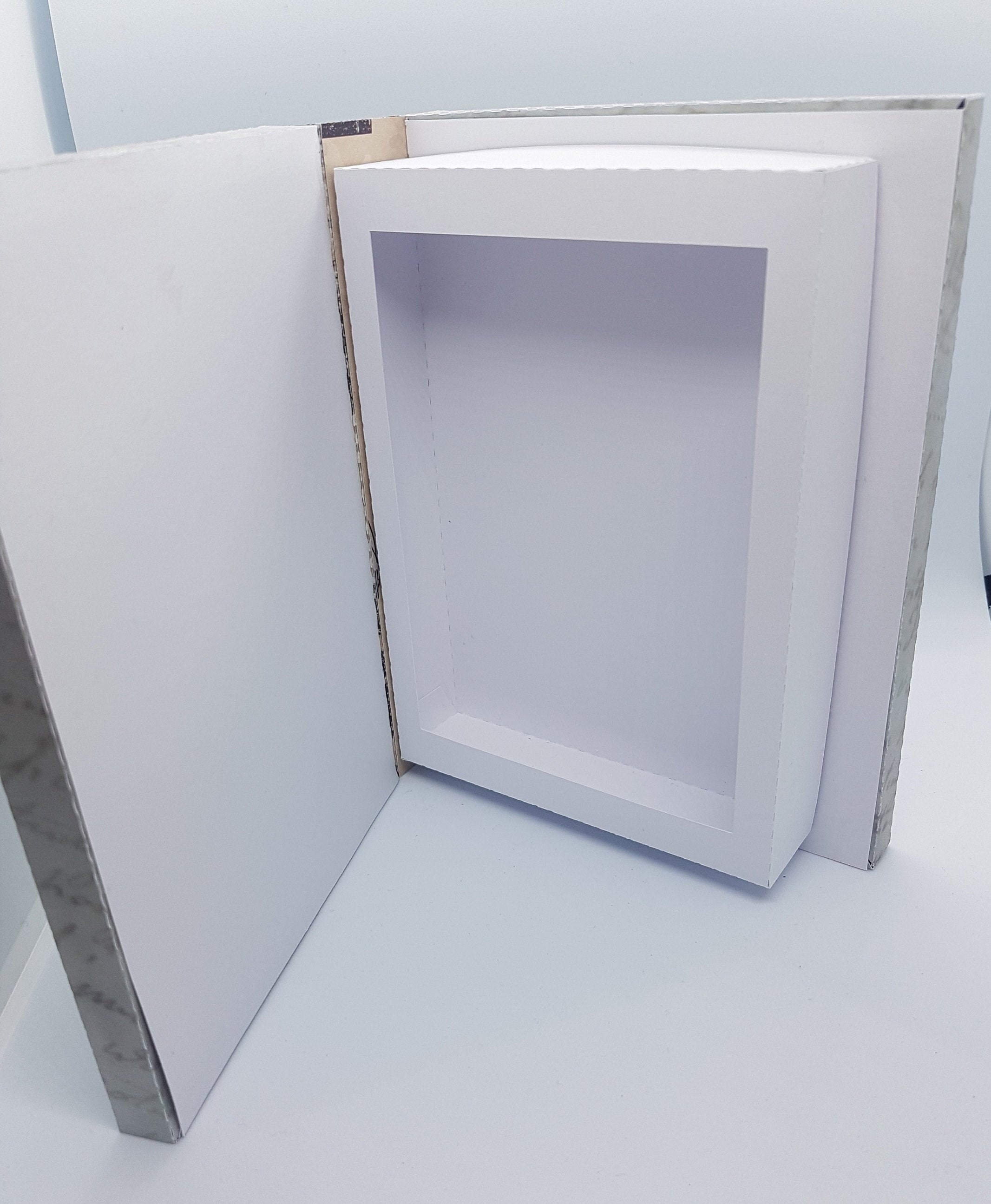 Book Box Frame Shadow Light Box Merry Christmas Rectangle Paper Cutting ...