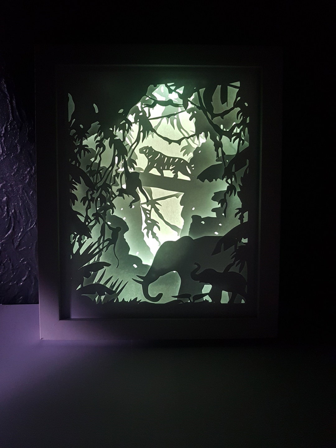 Jungle Lightbox SVG PDF PNG Paper Cutting Instant Download Template Cut ...