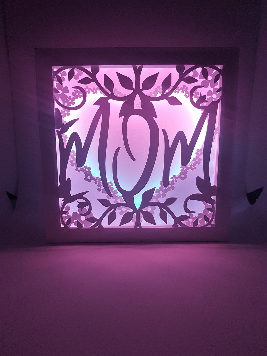 Mom Love Shadow Box SVG PDF PNG Paper Cutting Instant Download Template ...