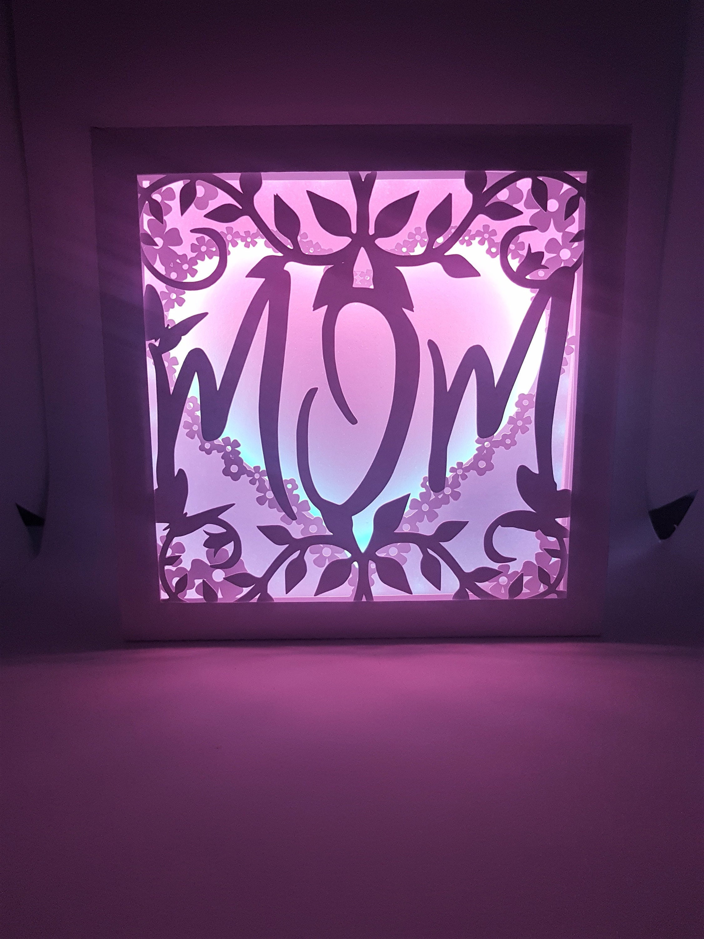 Lighted Shadow Box Mom Birthday - Etsy