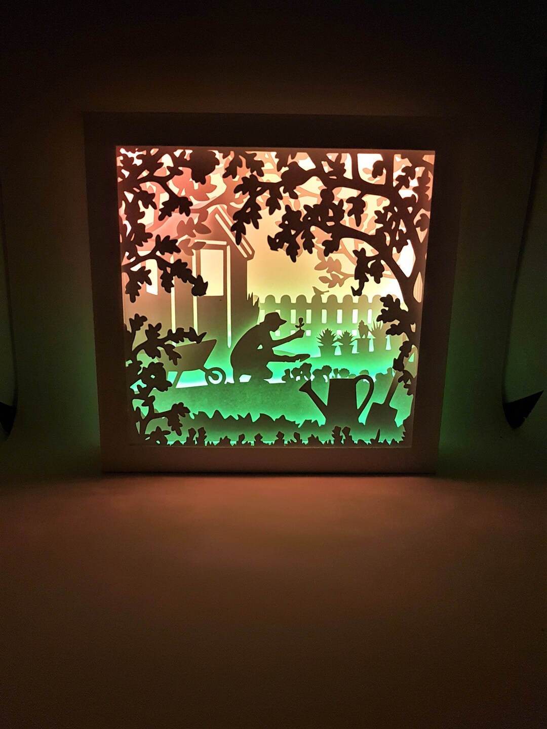 Gardening Shadow Box SVG PDF PNG Paper Cutting Instant Download ...