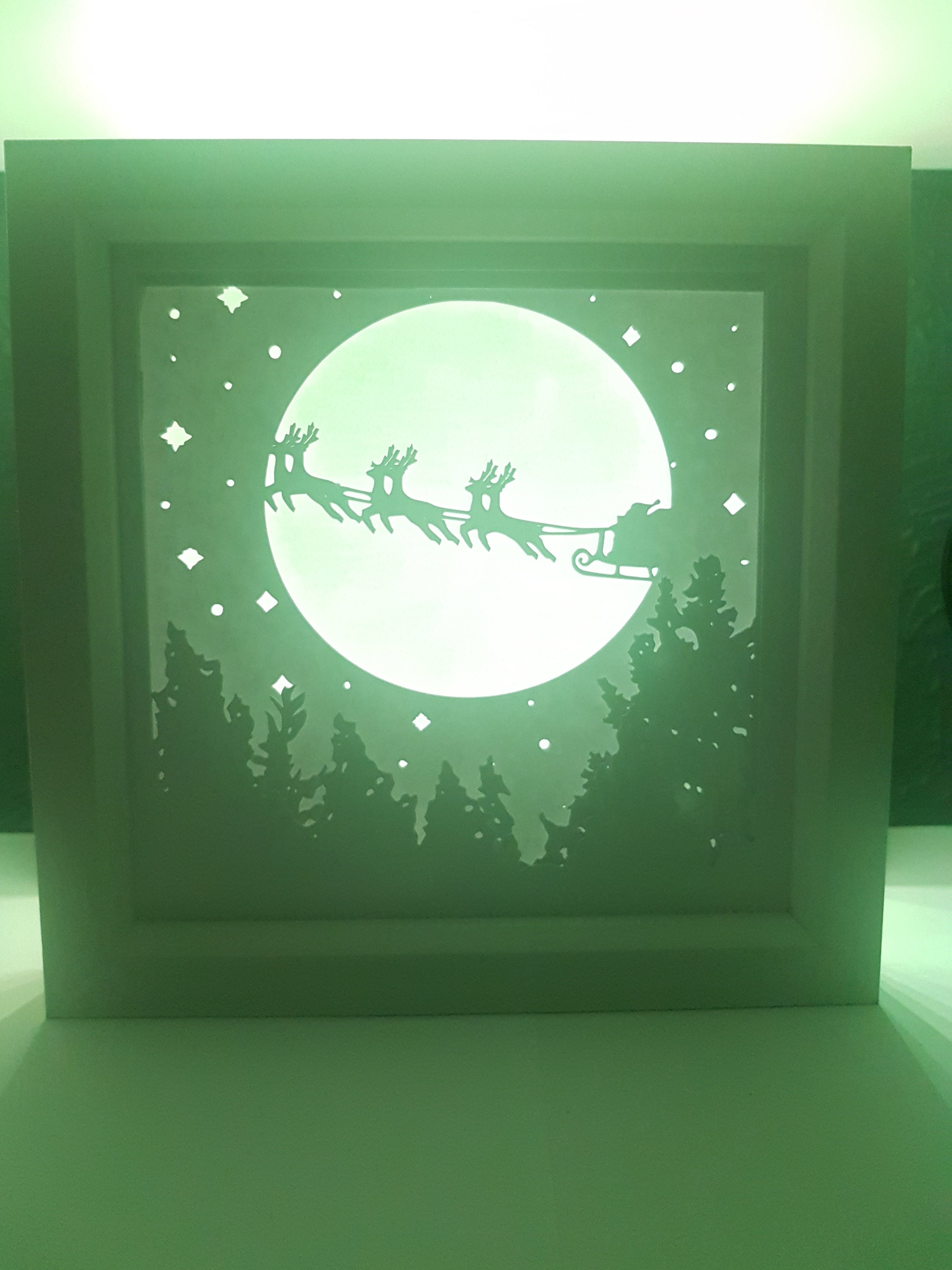 Christmas Shadow Box Svg PDF PNG Paper Cutting Instant | Etsy