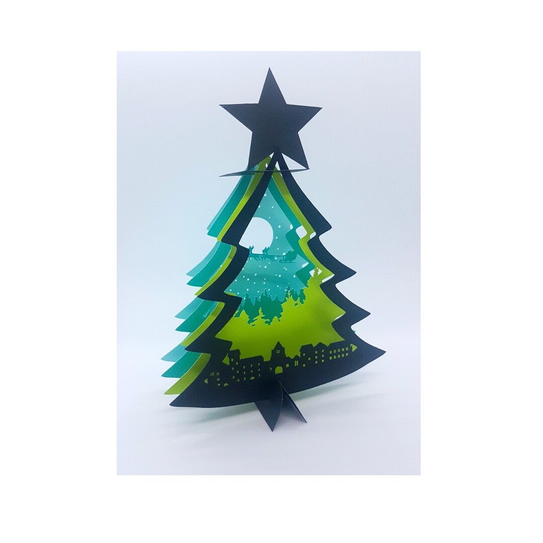 Christmas 3d Paper Stand SVG PDF PNG Paper Cutting Instant Download ...