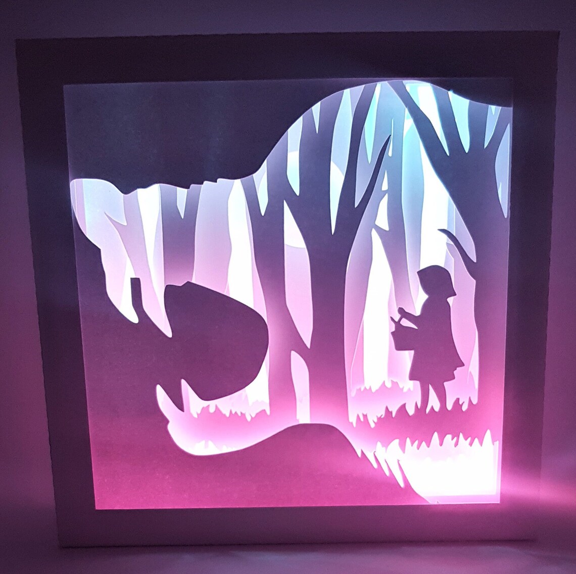 Red Riding Hood Fairy Tale Shadow Box SVG PDF PNG Paper | Etsy