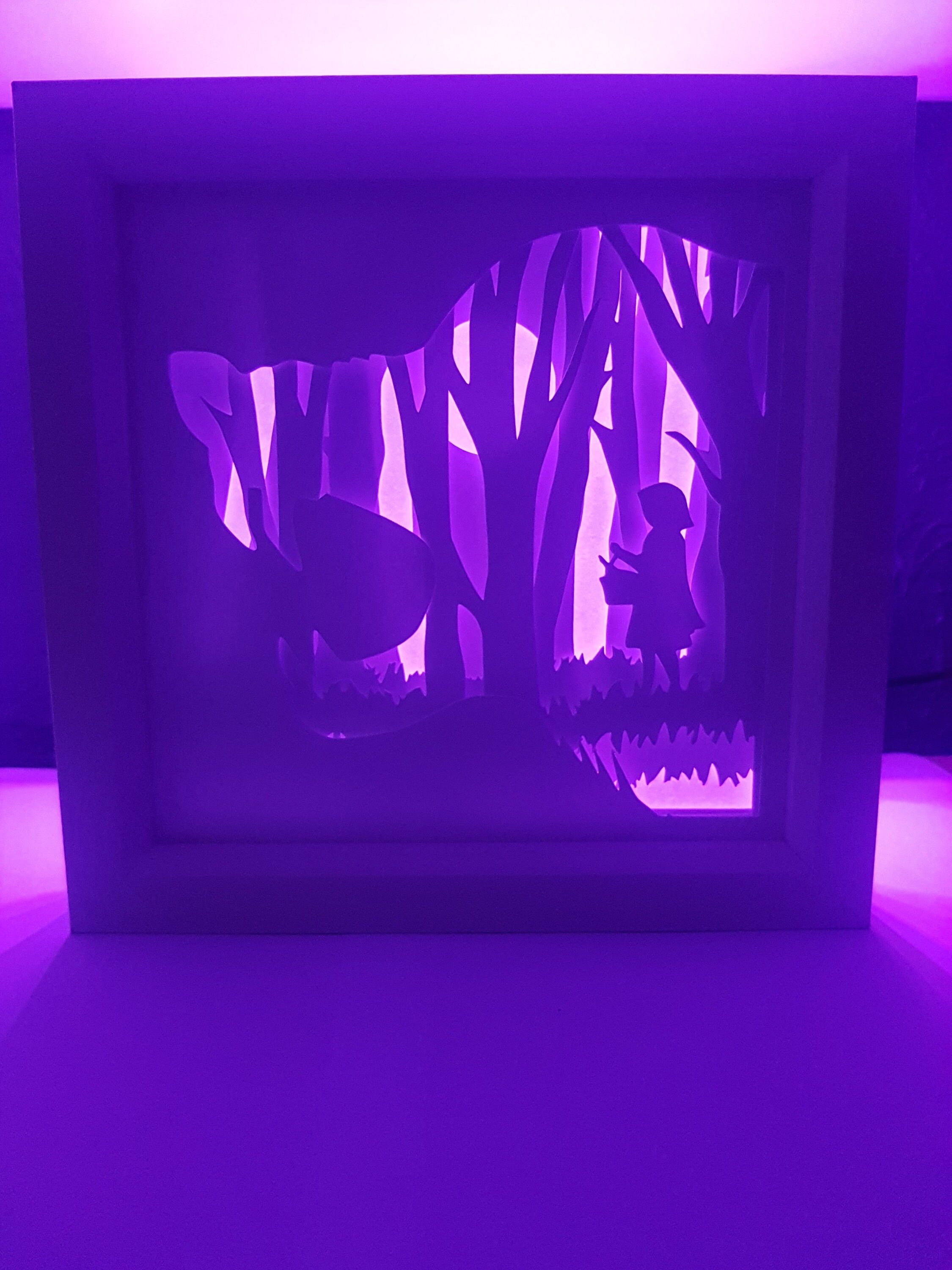 Red Riding Hood Fairy Tale shadow box SVG PDF PNG paper | Etsy