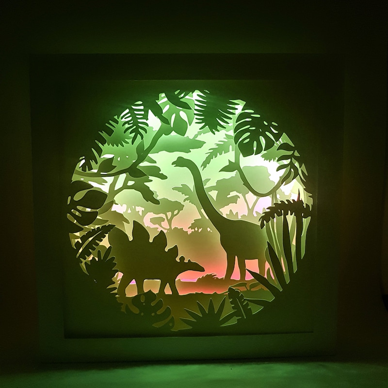 Dinosaur Shadow Box - Etsy
