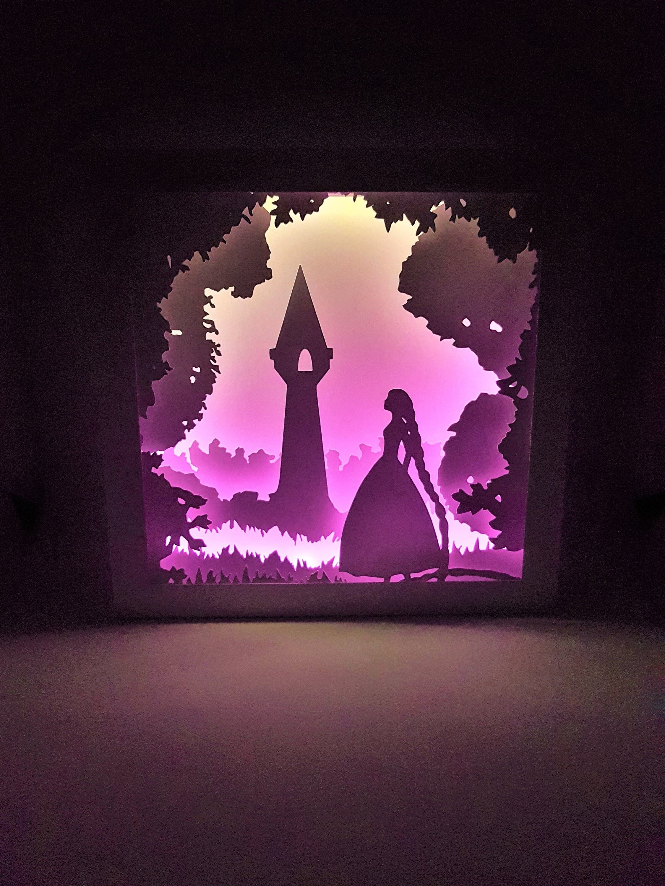 Rapunzel Fairy Tale Inspired Shadow Box SVG PDF PNG Paper - Etsy UK