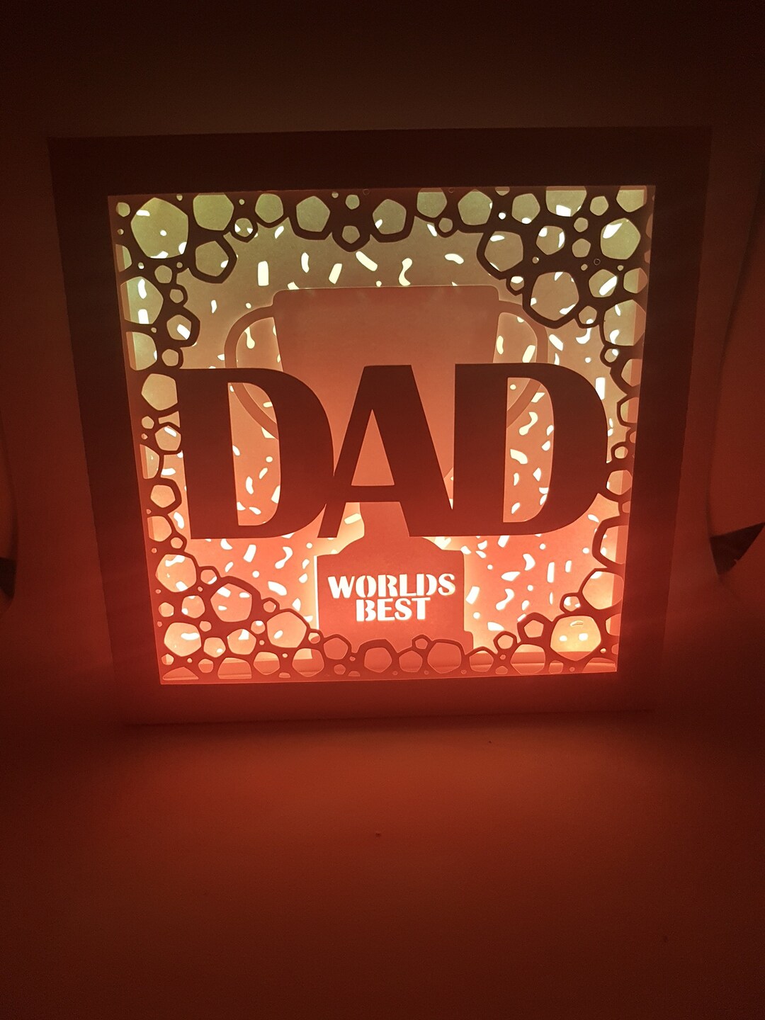 World's Best Dad Shadow Box SVG PDF PNG Paper Cutting Instant Download ...