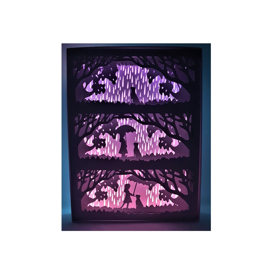 Girl and Dog Comic Shadow Box SVG PDF PNG Paper Cutting Instant ...