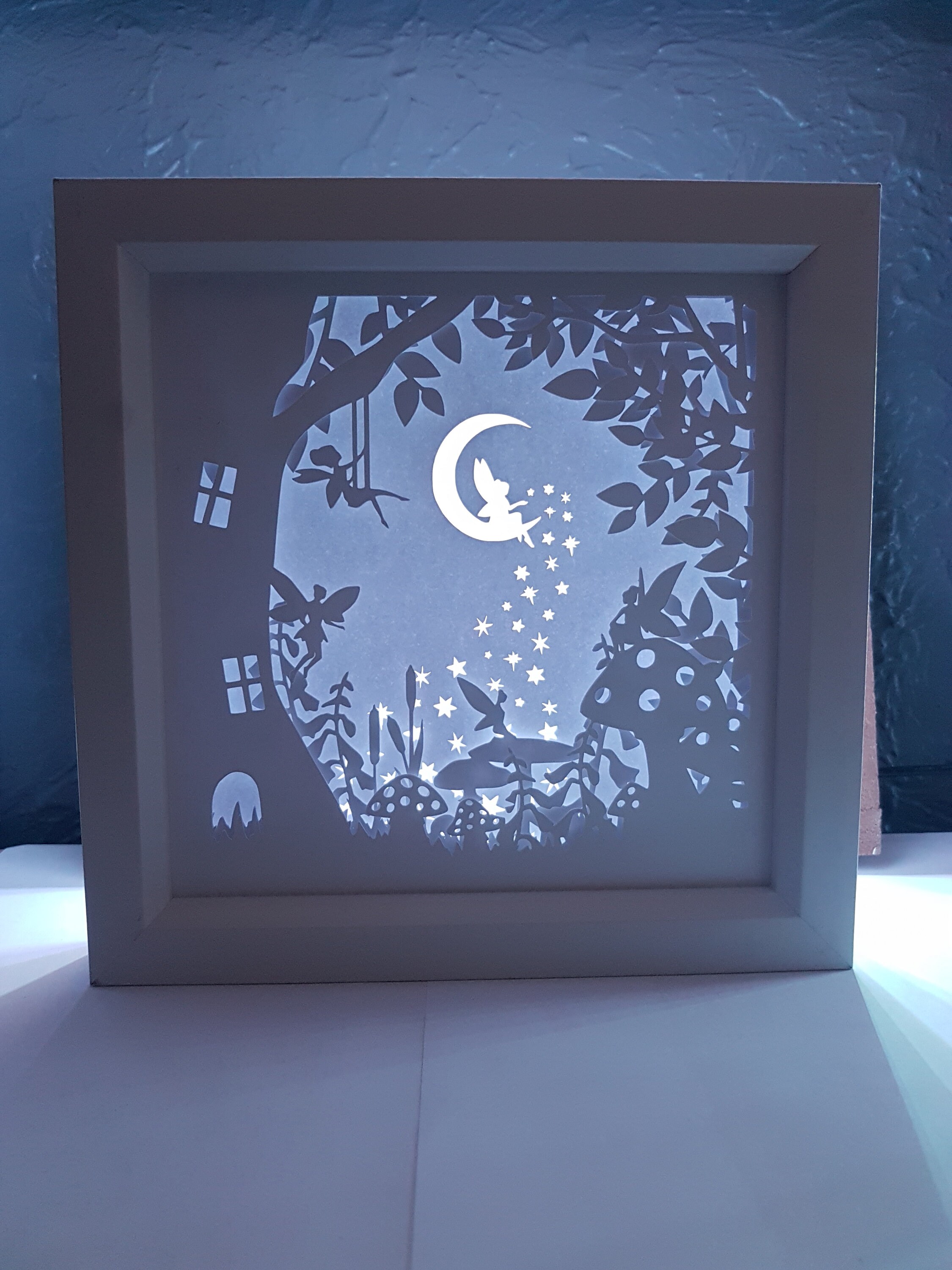 Fairy shadow box SVG PDF PNG paper cutting instant download | Etsy