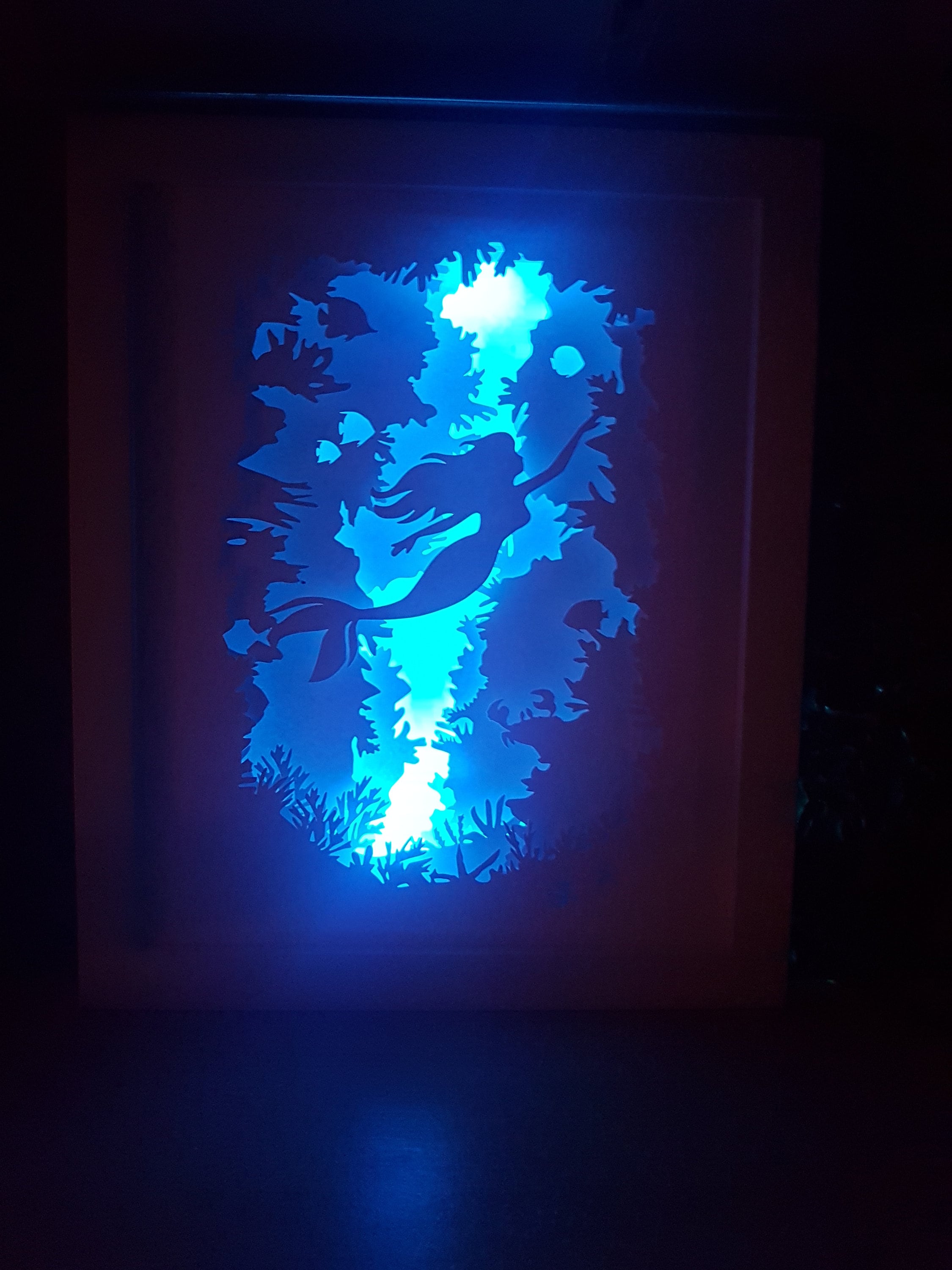 Mermaid Shadow Box SVG PDF PNG Paper Cutting Instant Download Template ...