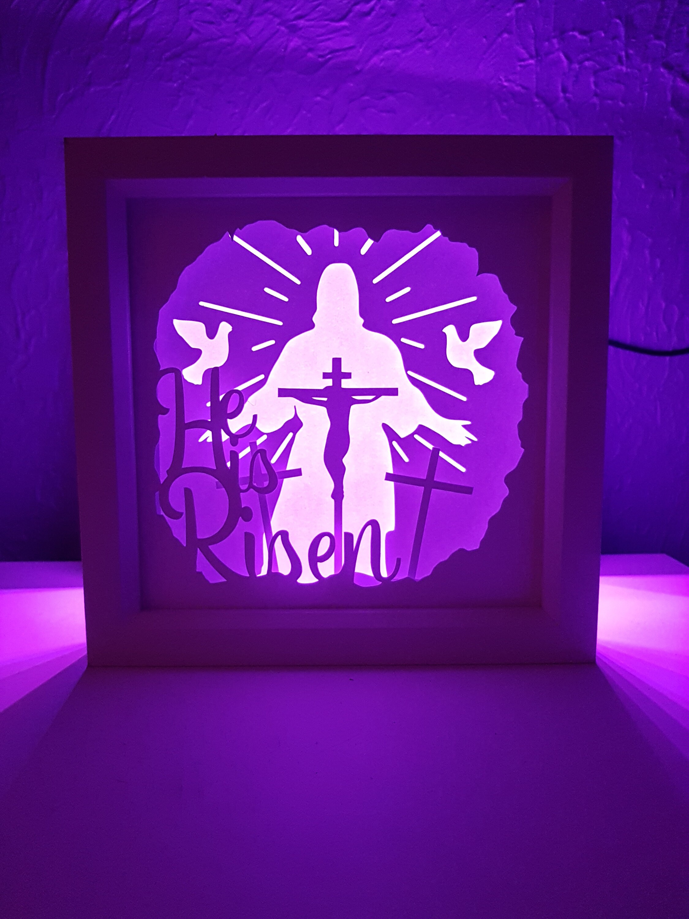 Easter He is Risen shadow box SVG PDF PNG paper cutting | Etsy