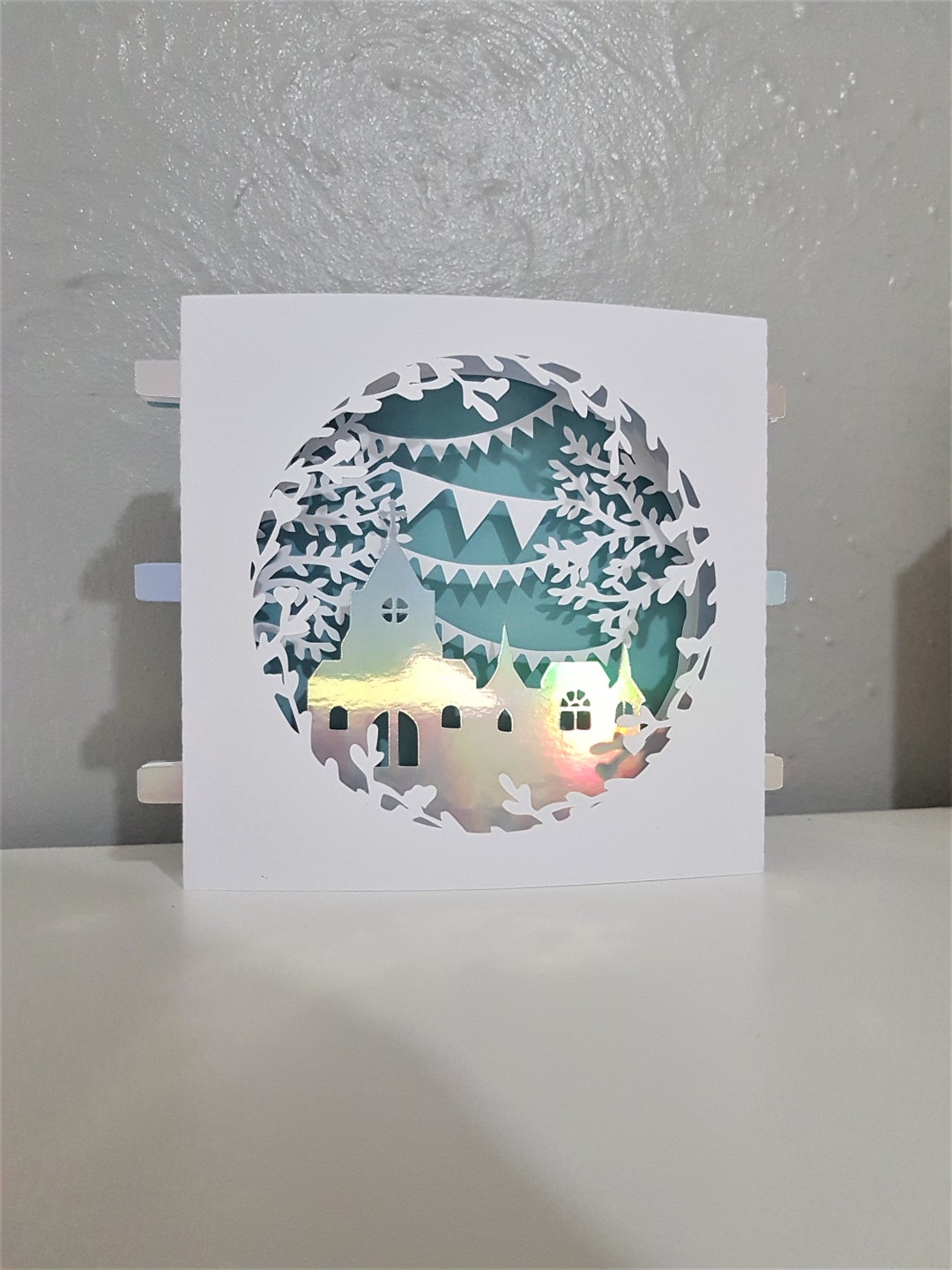 Church Pop-up Card Christening Wedding Holy Communion Tunnel Card SVG ...