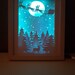 Reindeer Forest Christmas Shadow Box SVG PDF PNG Paper Cutting Instant ...