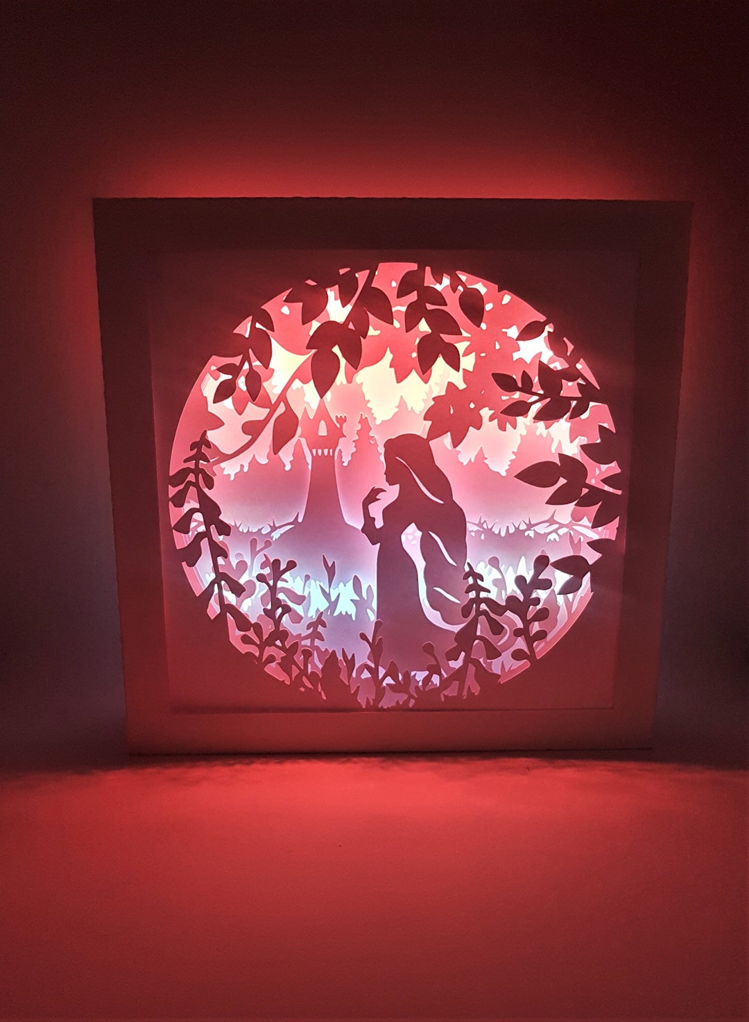 Rapunzel 1 Fairy Tale Inspired Shadow Box SVG PDF PNG Paper Cutting ...